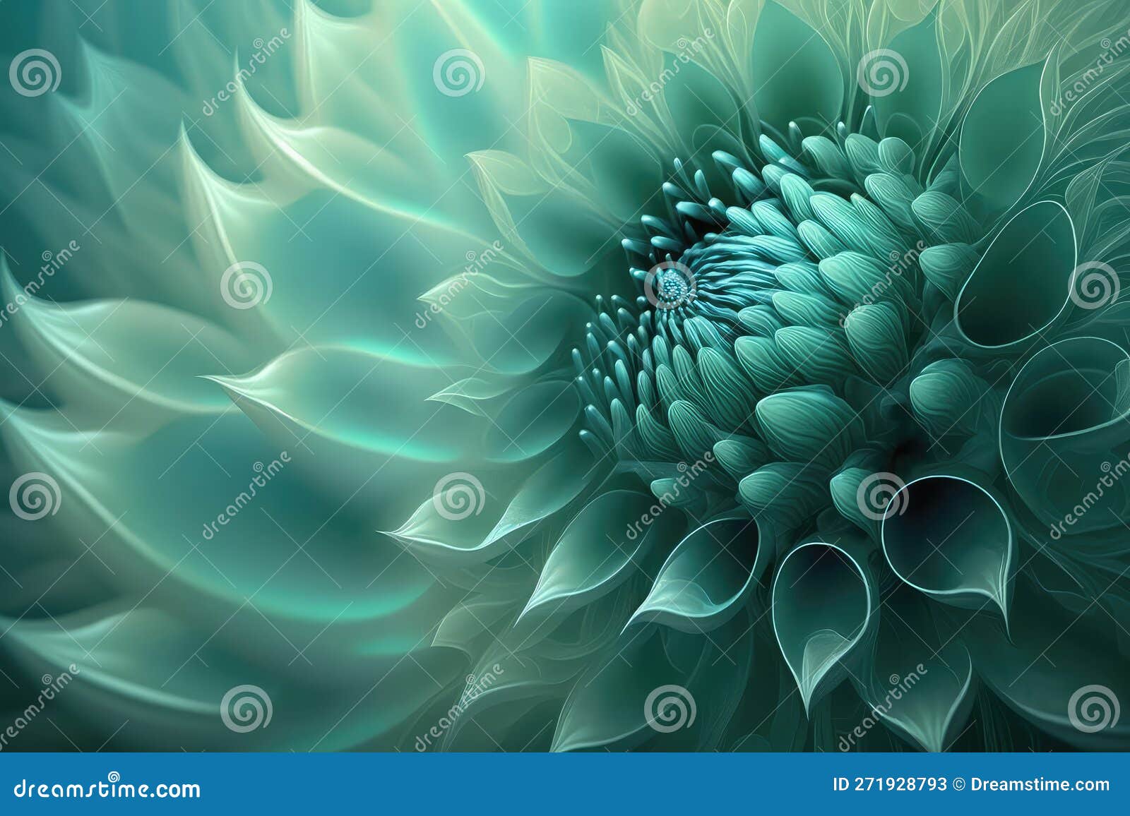 Mint Spring Smooth Flower Abstract Background. Generative AI Stock ...