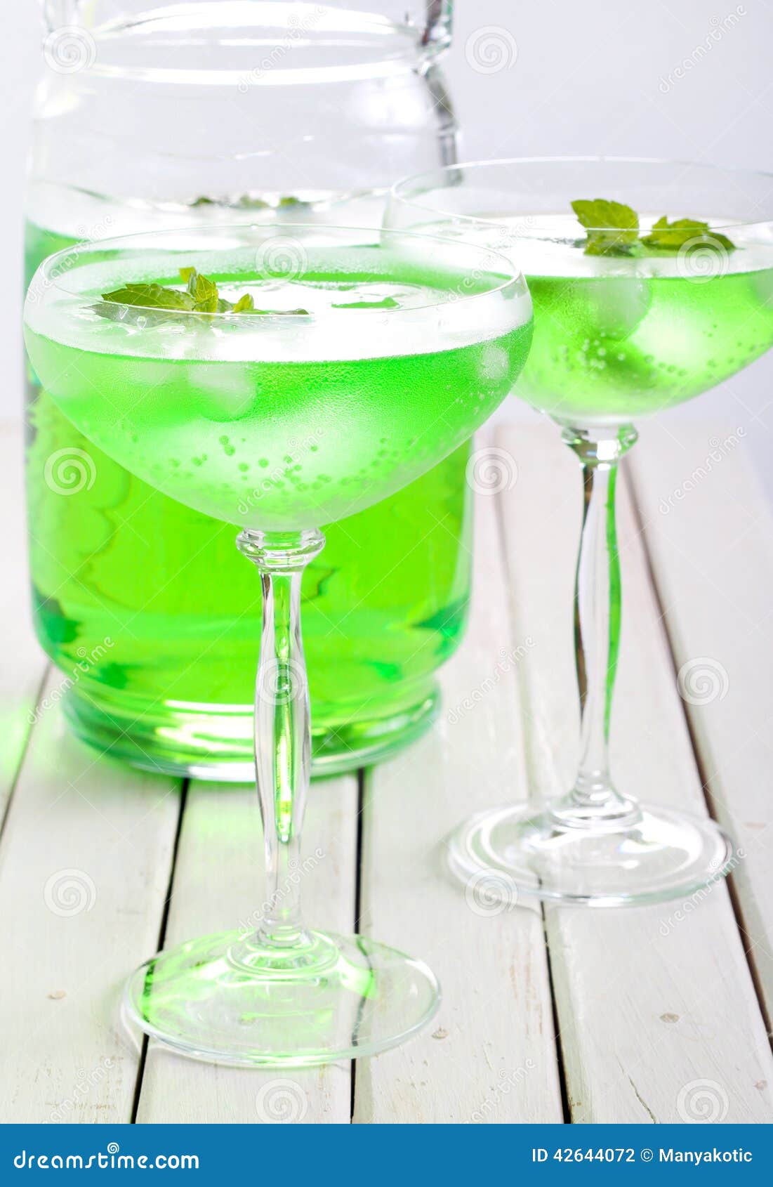 Mint spritzer in glasses stock photo. Image of sparkling - 42644072