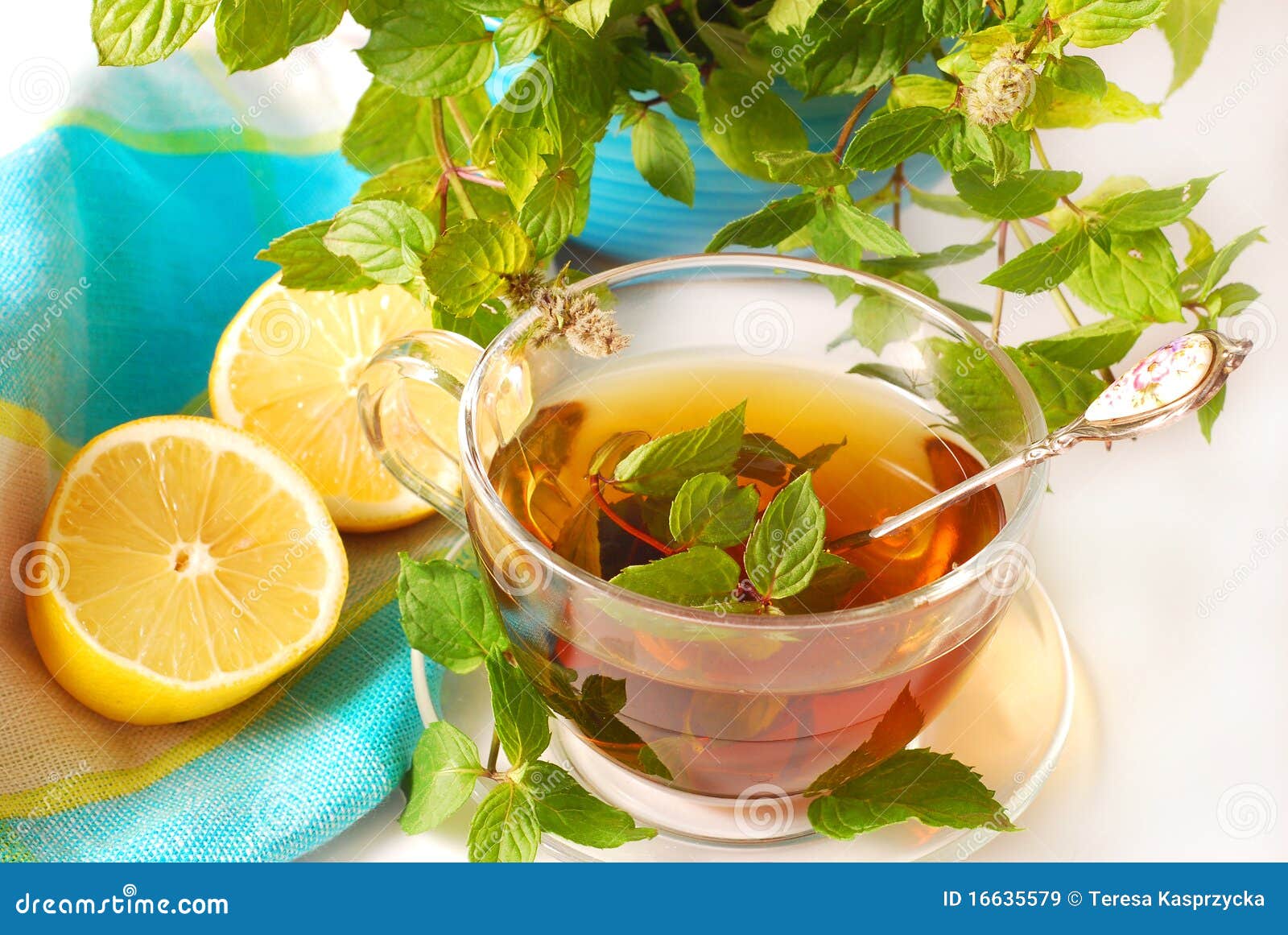 Mint tea stock image. Image of glass, herb, healthy, health - 16635579