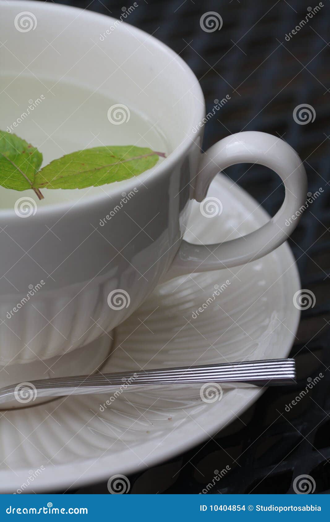 Mint tea in a cup stock photo. Image of mint, heat, teabag - 10404854