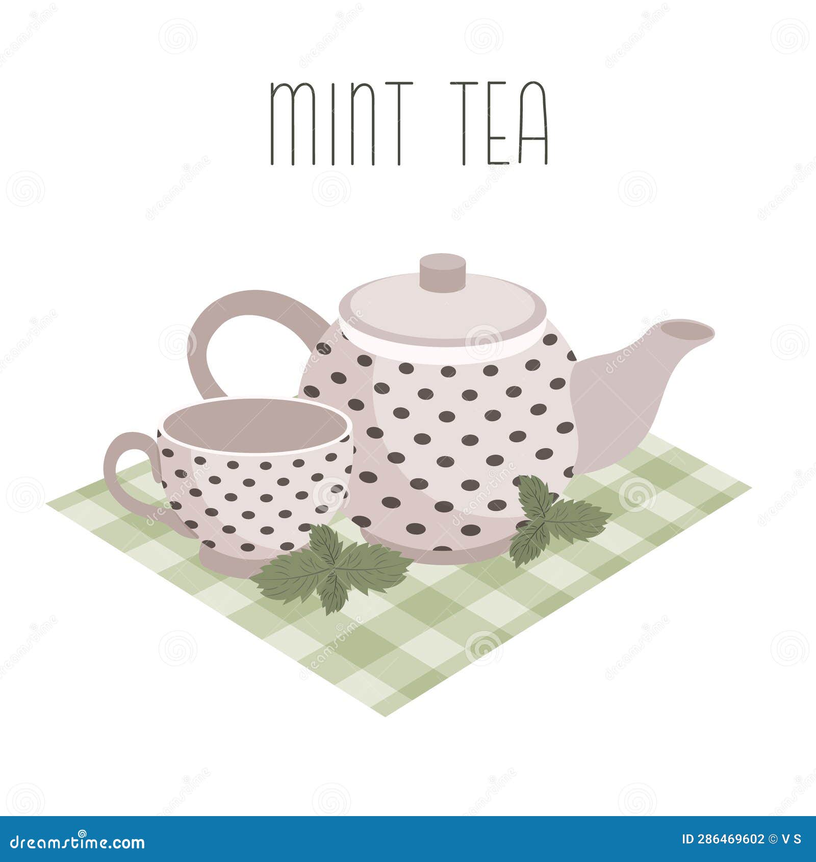 Mint Tea, Drink. a Teapot and a Cup with Mint Tea and Mints ...