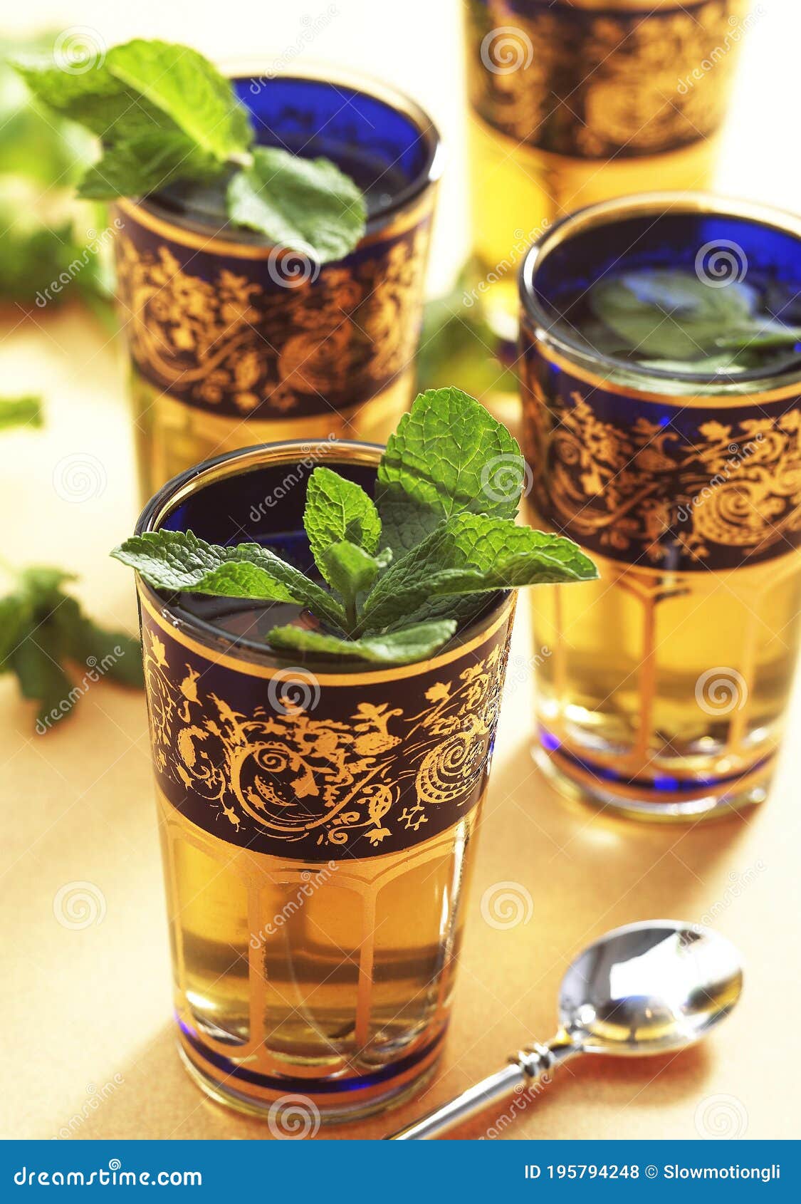 Mint Tea, Morocco`s National Drink Stock Photo - Image of aromatic ...