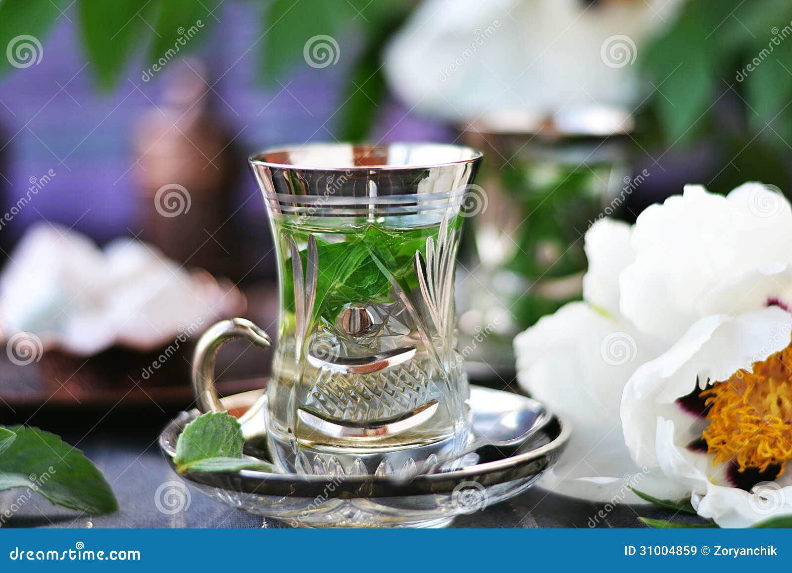 Mint tea. stock image. Image of arab, muslim, arabic - 31004859