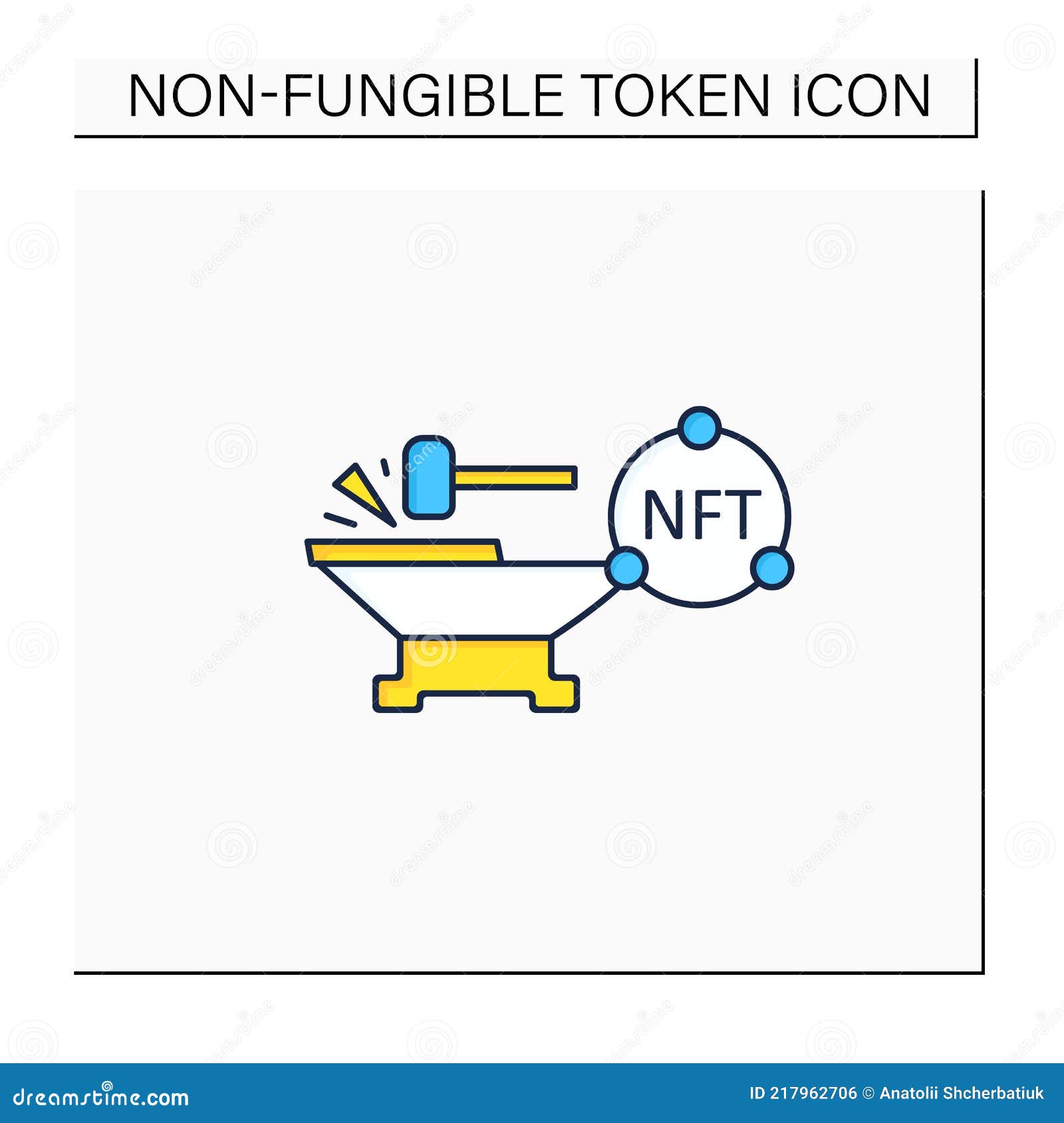 Minting color icon stock vector. Illustration of cryptocurrency - 217962706