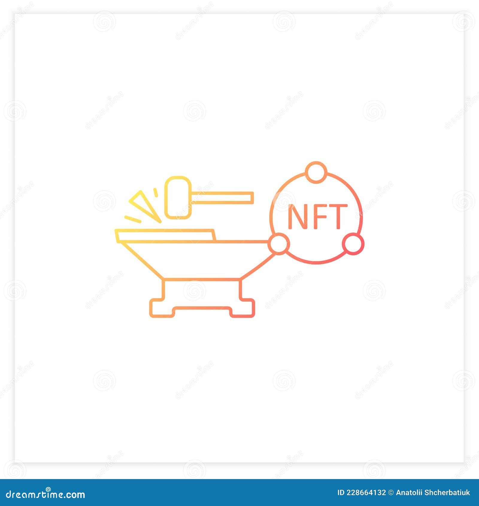 Minting gradient icon stock vector. Illustration of mining - 228664132