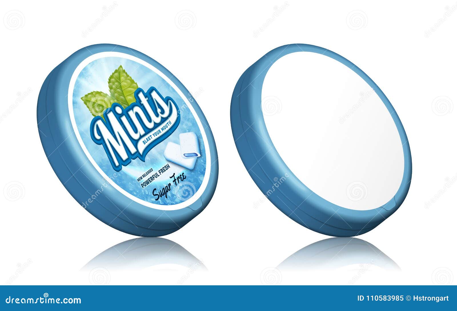 Mints gum package design stock vector. Illustration of mints - 110583985