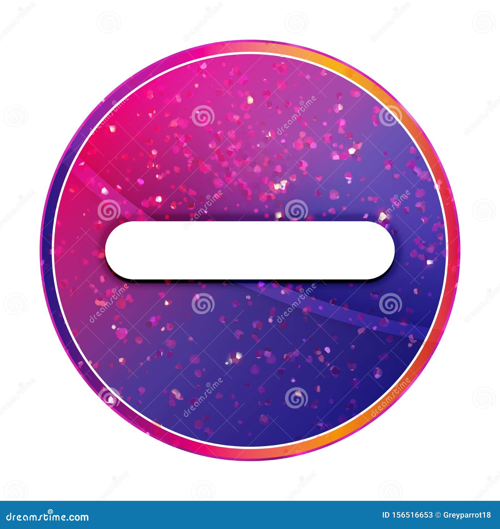 Minus Icon Creative Trendy Colorful Round Button Illustration Stock ...