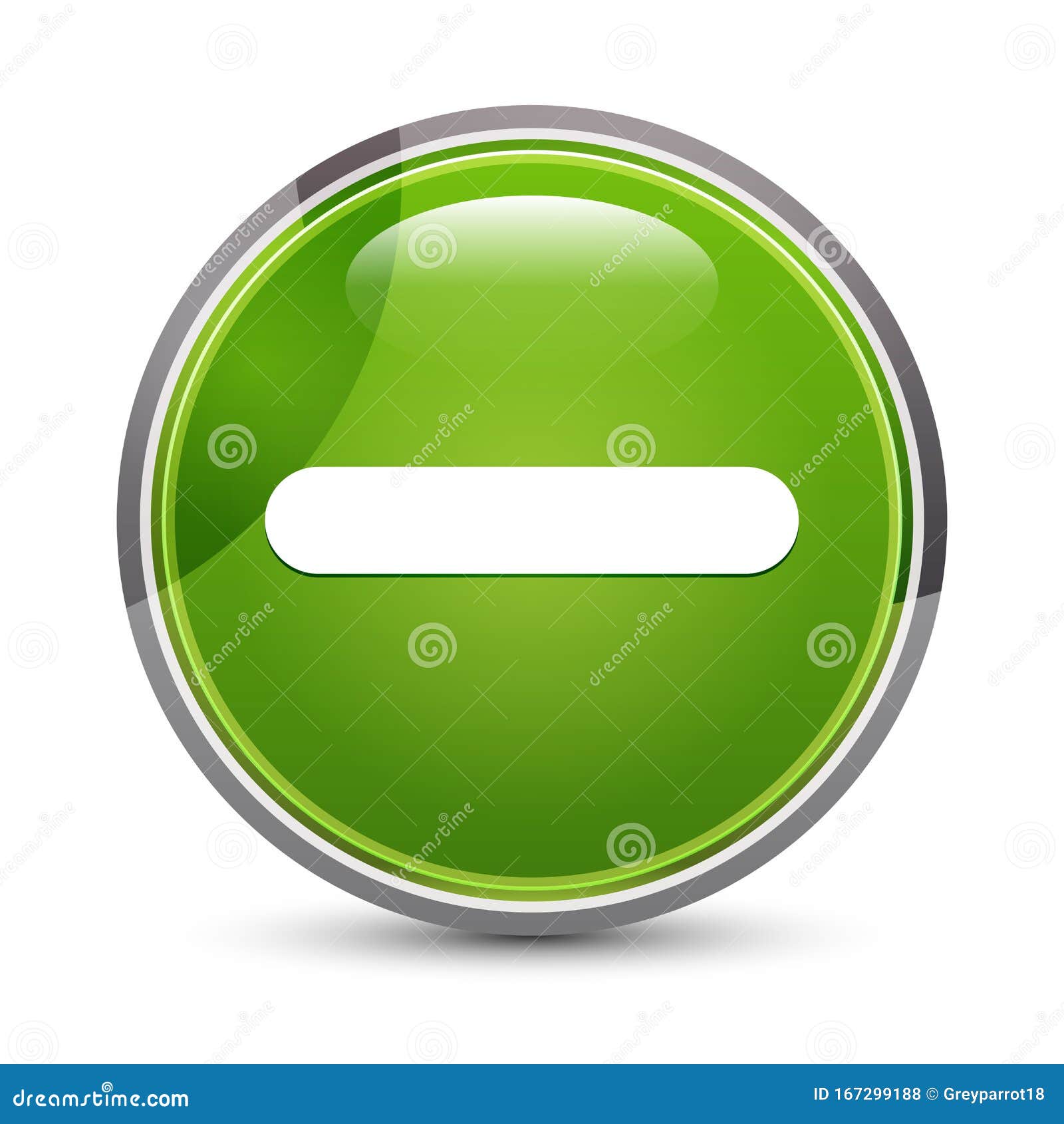 Minus Icon Elegant Green Round Button Vector Illustration Stock Vector ...