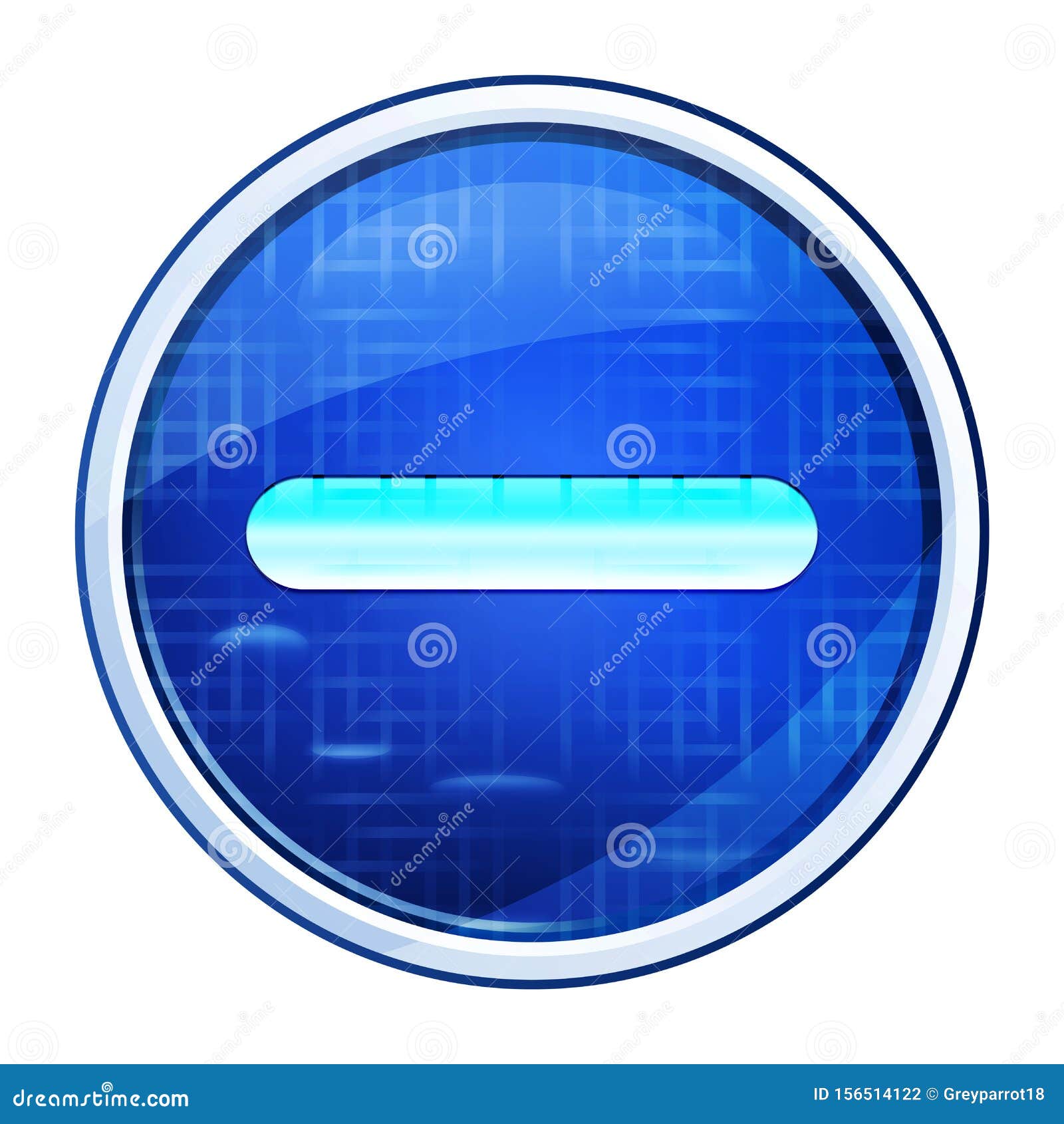 Minus Icon Futuristic Blue Round Button Vector Illustration Stock ...