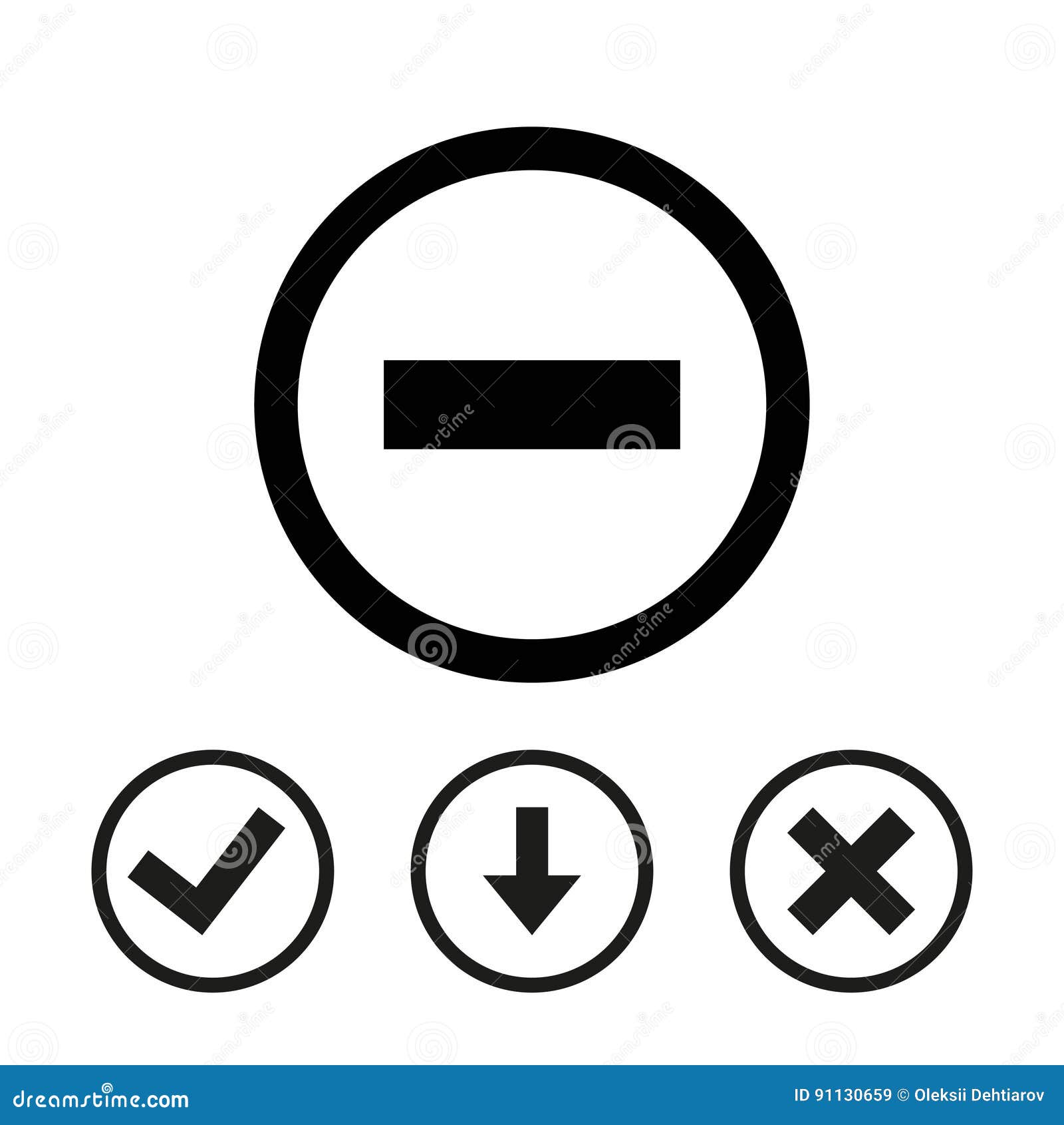 Minus Icon Stock Vector Illustration Flat Design Stock Vector ...