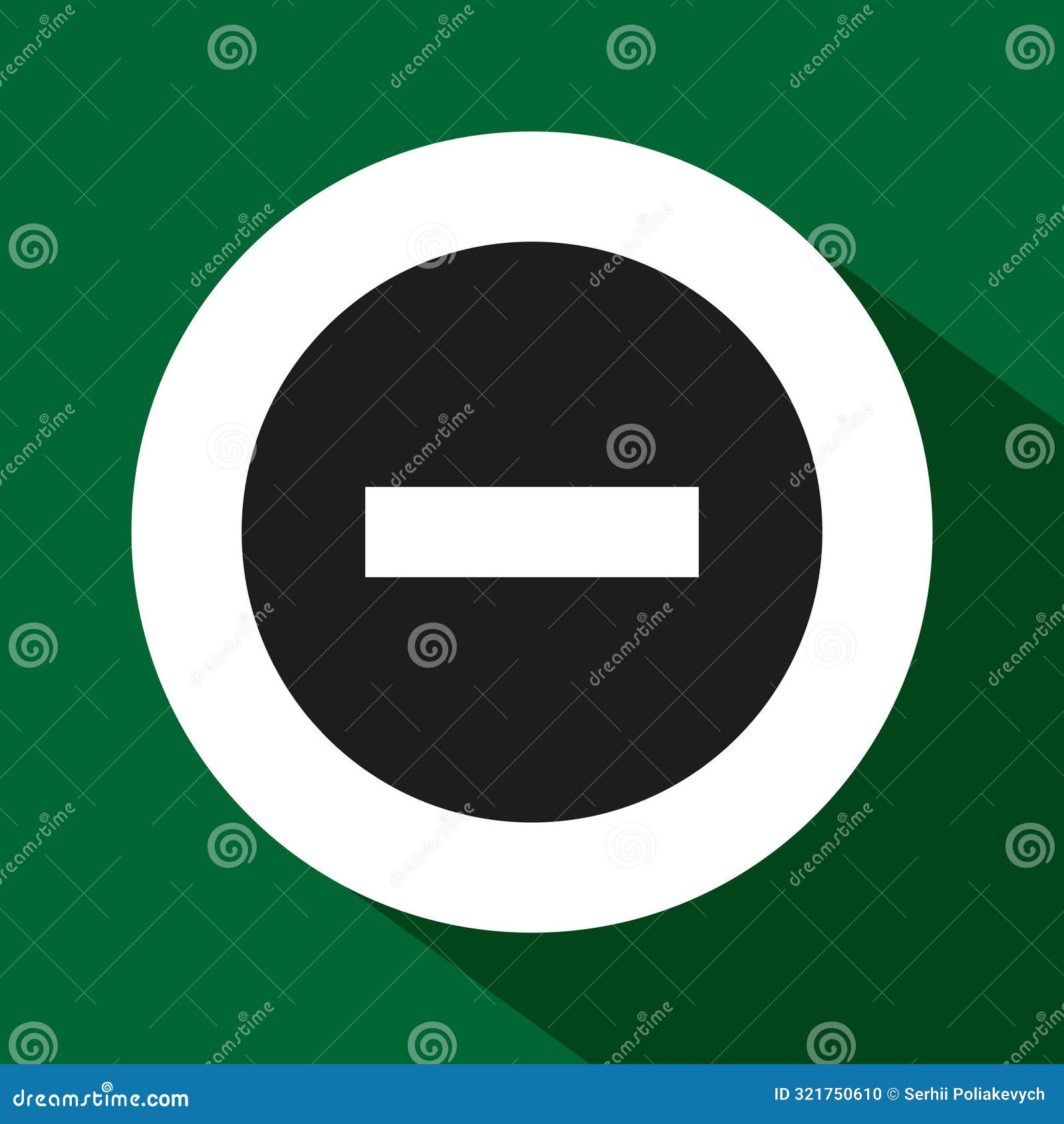 Minus Icon Vector. Black Subtraction Symbol. White Circle Background ...