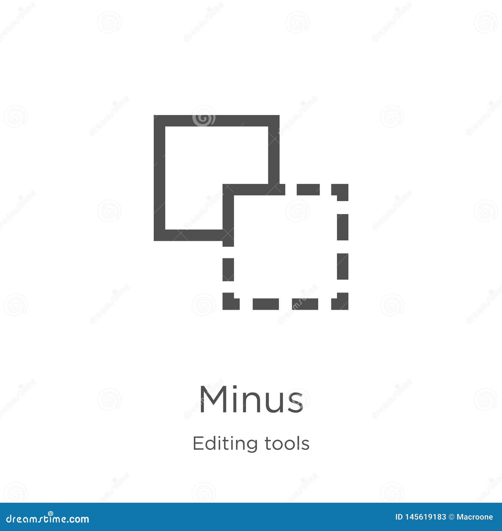 Minus Icon Vector from Editing Tools Collection. Thin Line Minus ...