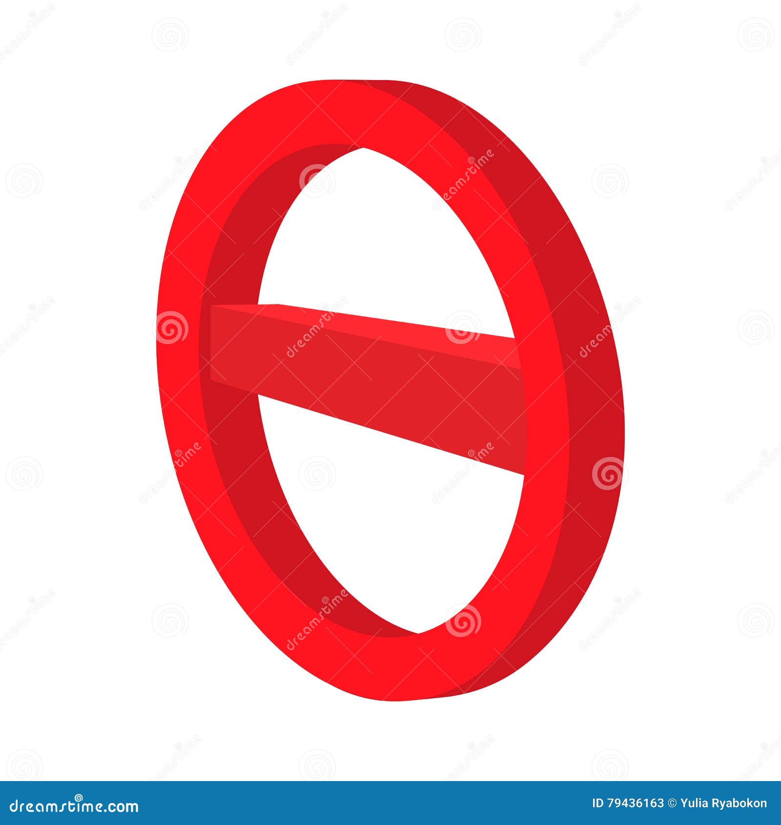 Minus Red in a Red Circle Icon, Cartoon Style Stock Vector ...