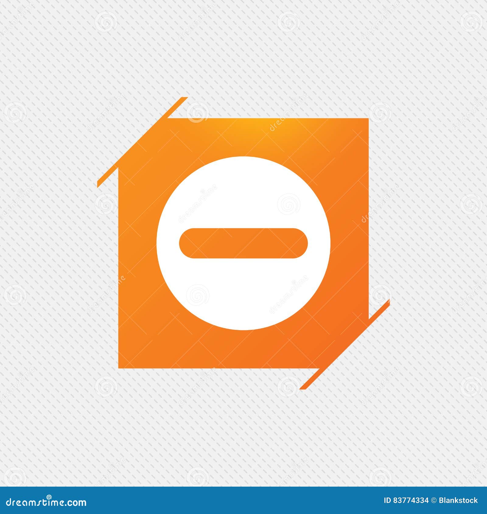 Minus Sign Icon. Negative Symbol Stock Vector - Illustration of orange ...