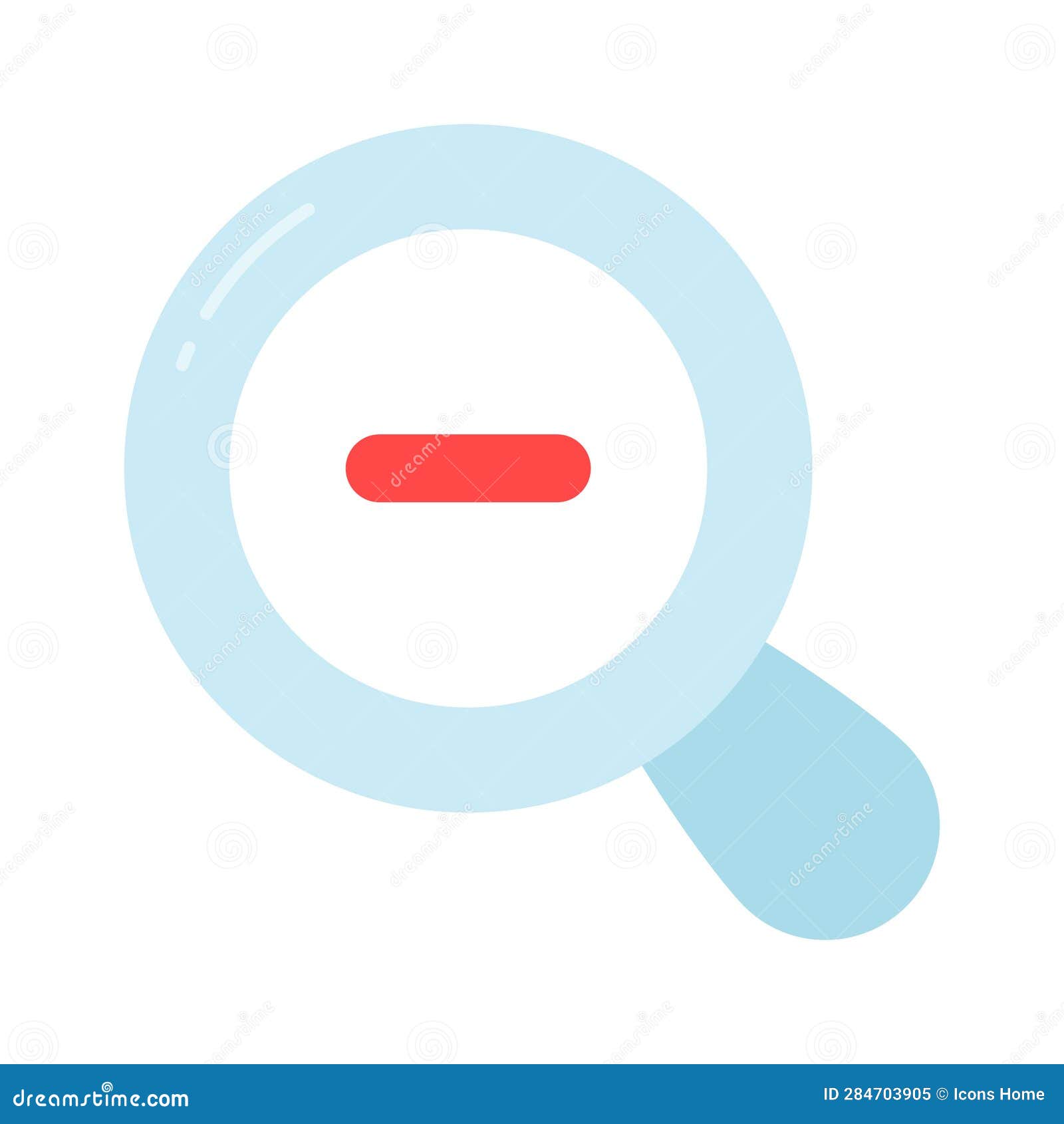 Minus Sign Inside the Magnifier Concept Icon of Zoom Out in Flat Style ...