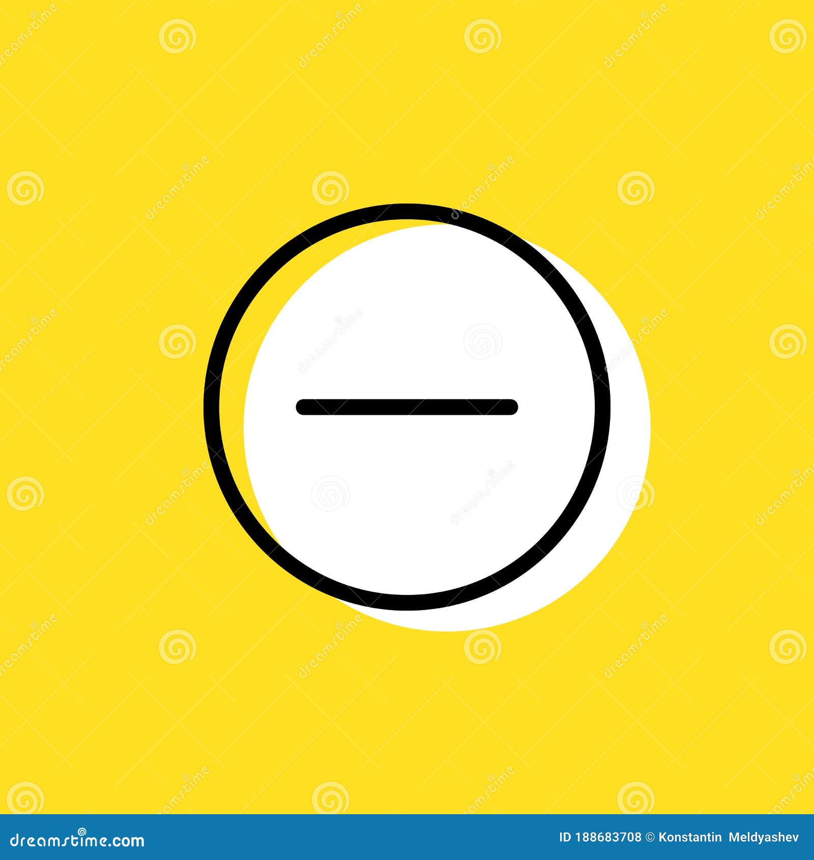 Minus Simple Vector Icon Illustration Stock Illustration - Illustration ...