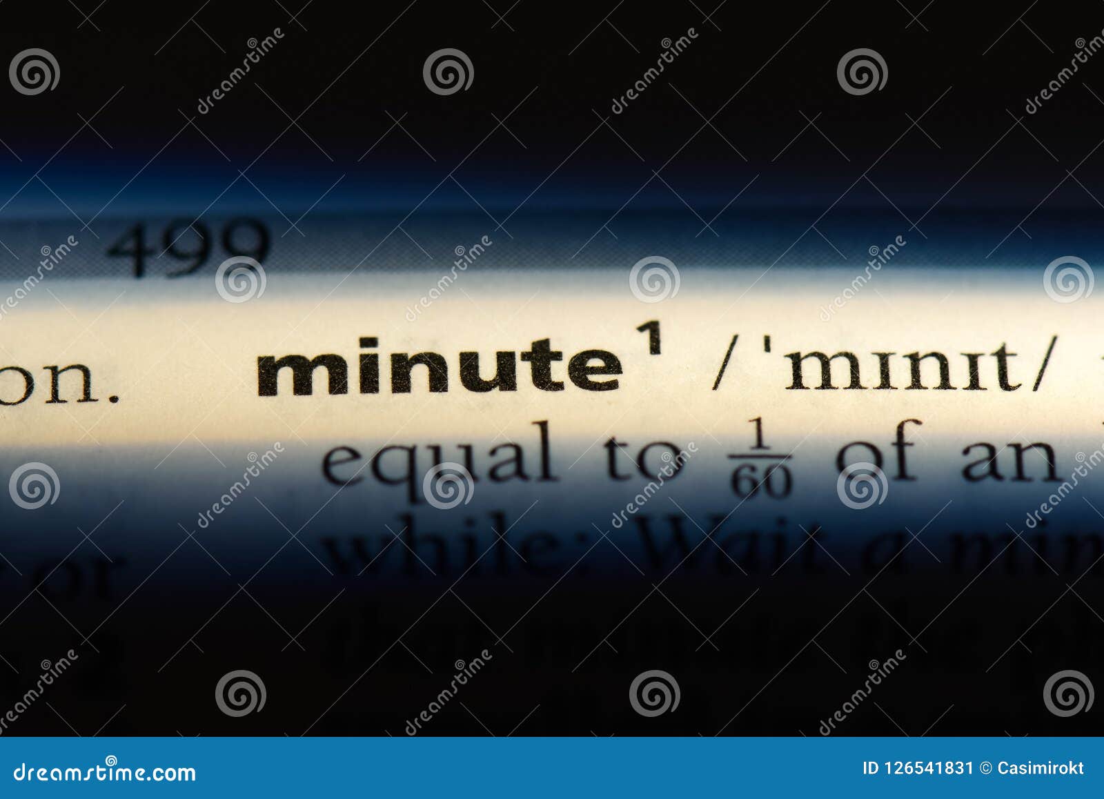 Minute stock image. Image of word, minute, dictionary - 126541831