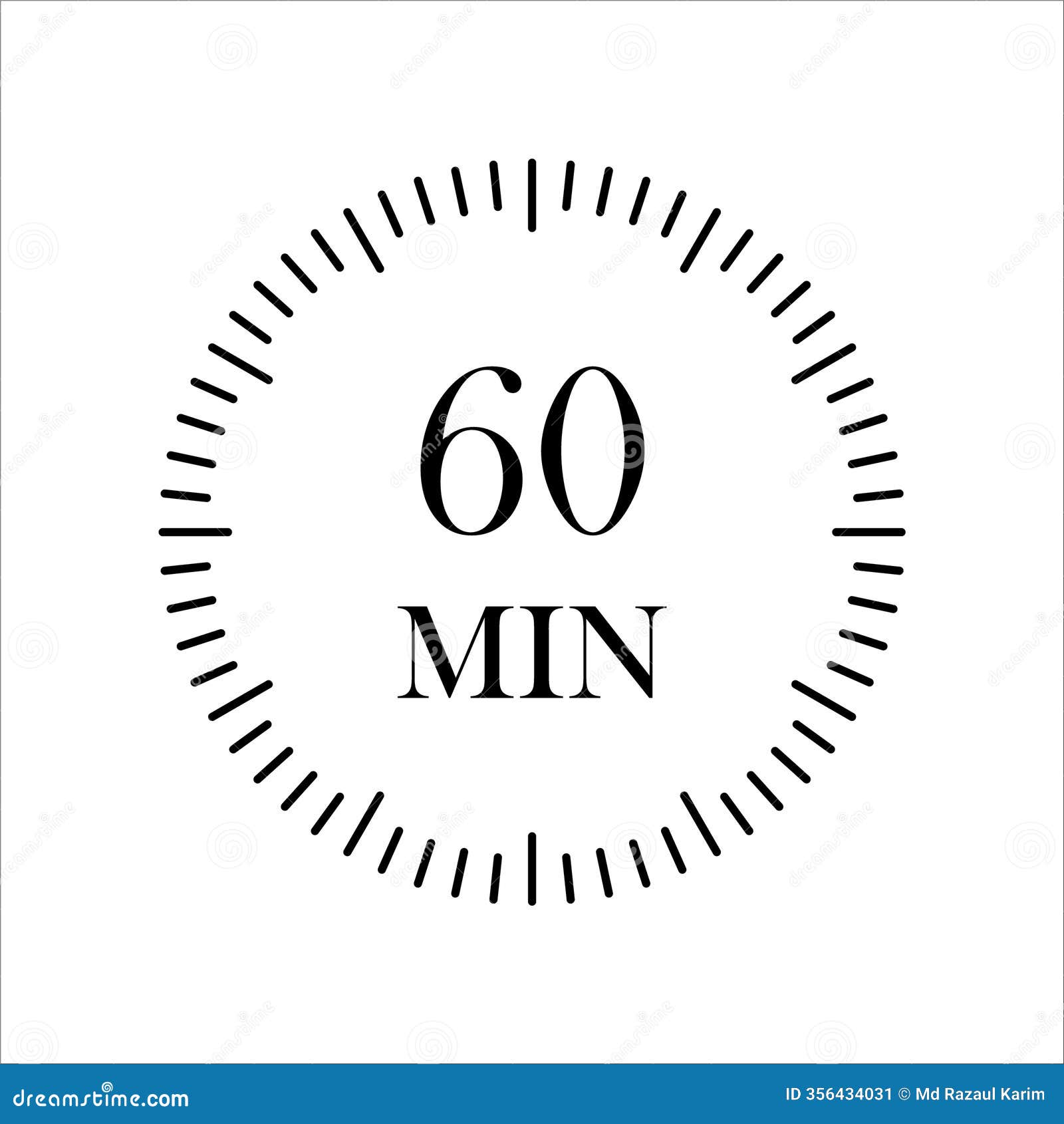 60-minute Timers Clocks, Timer 10 Min Icon. Cartoon Vector ...