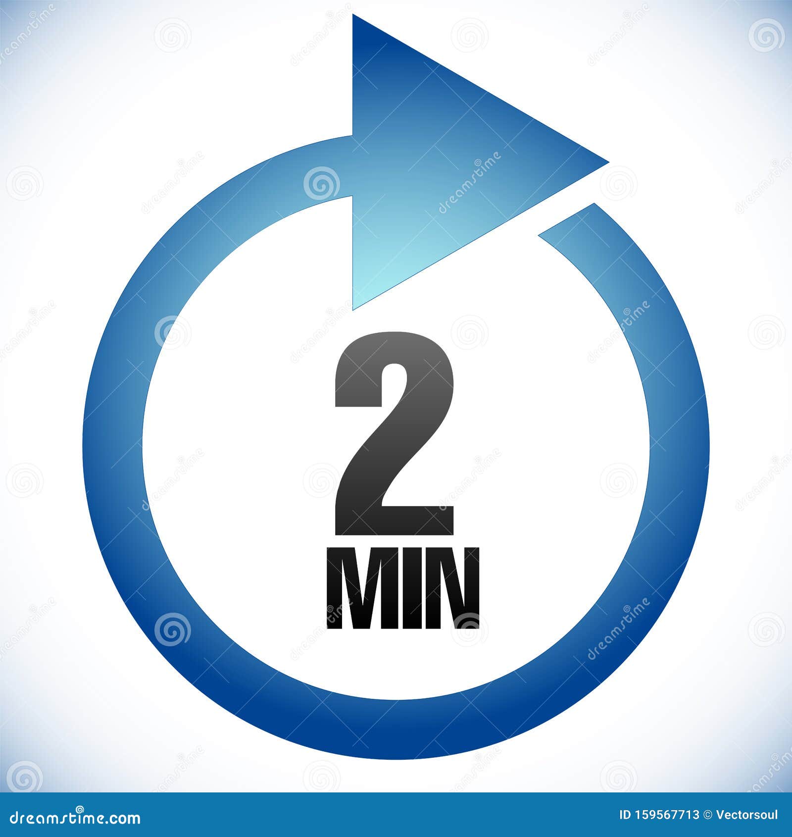 2 Minute Turnaround Time TAT Icon. Interval for Processing, Return To ...
