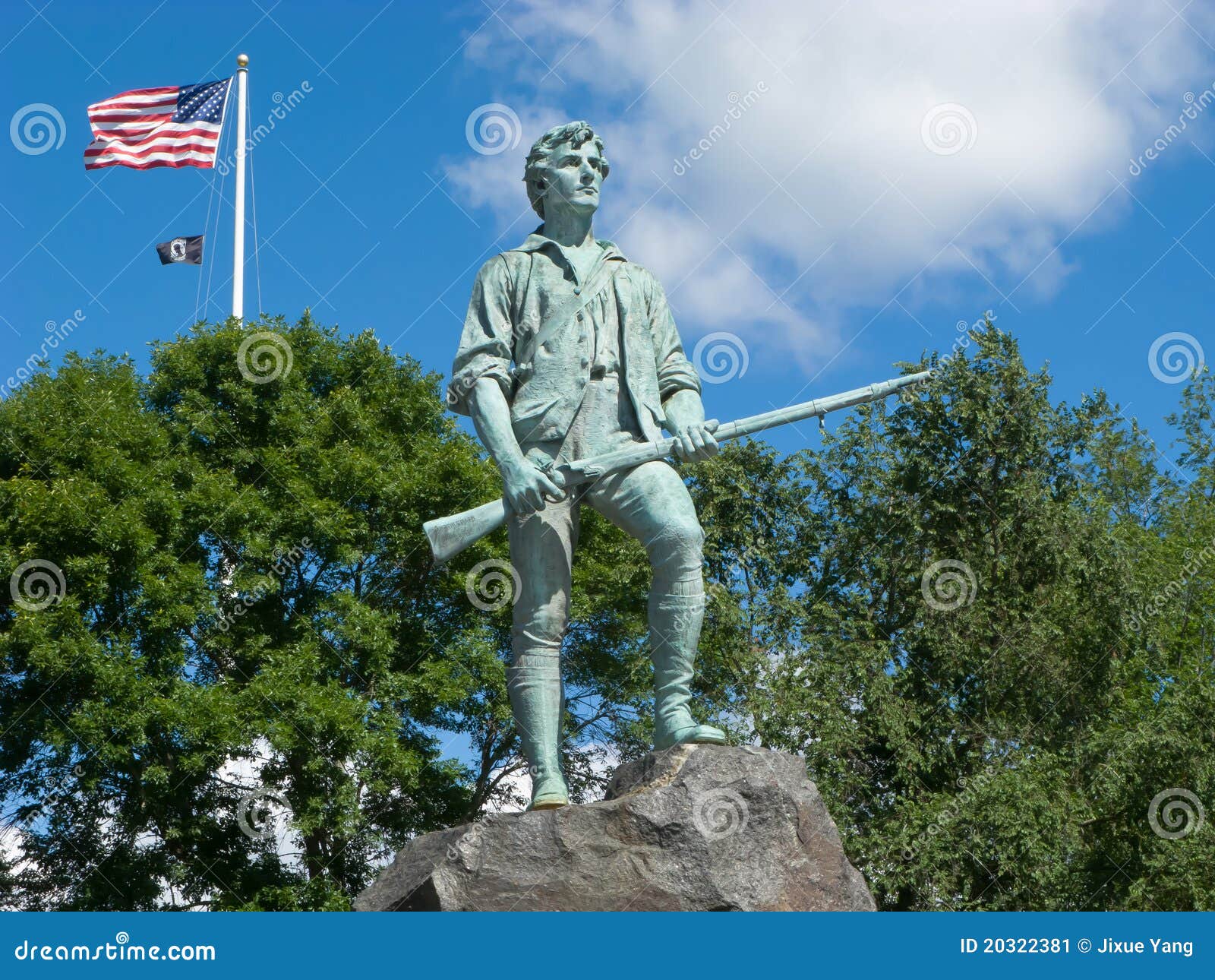 Minuteman Statue stock image. Image of armed, statue - 20322381