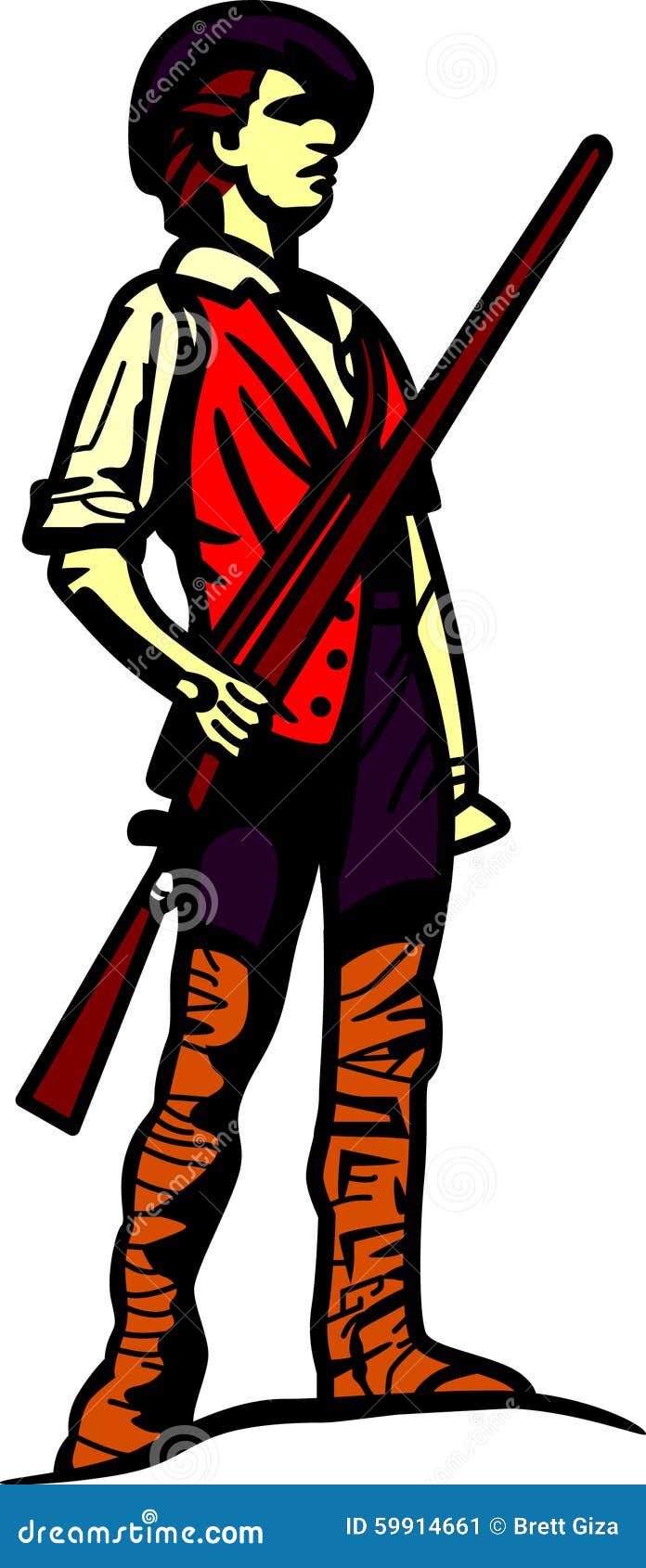 Minutemen illustration de vecteur. Illustration du chance - 59914661