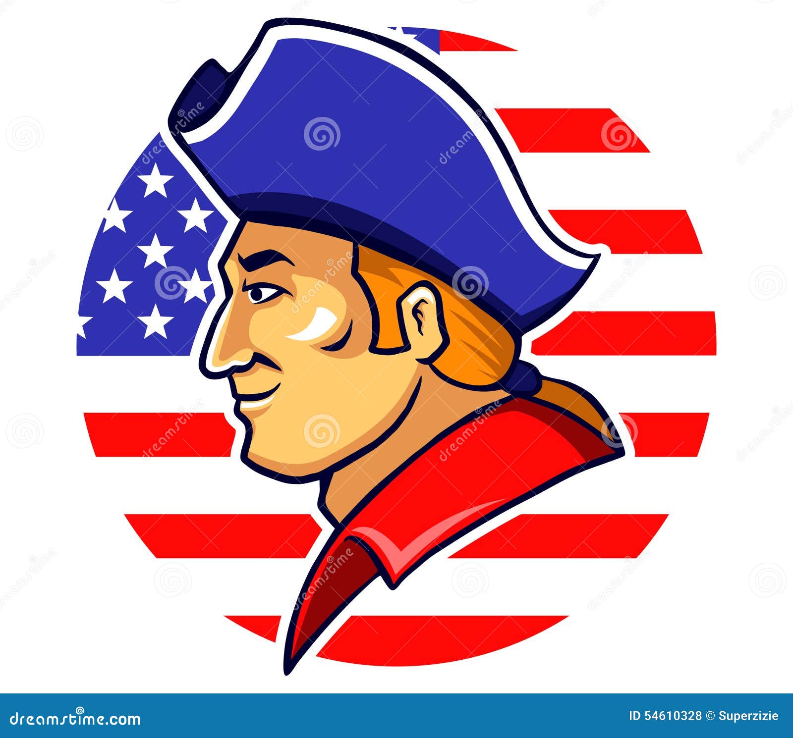 Minutemen americani illustrazione vettoriale. Illustrazione di figura ...