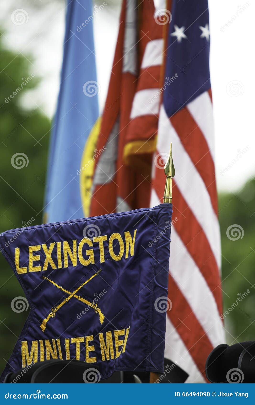 Minutemen Flag stock photo. Image of america, flag, militia - 66494090