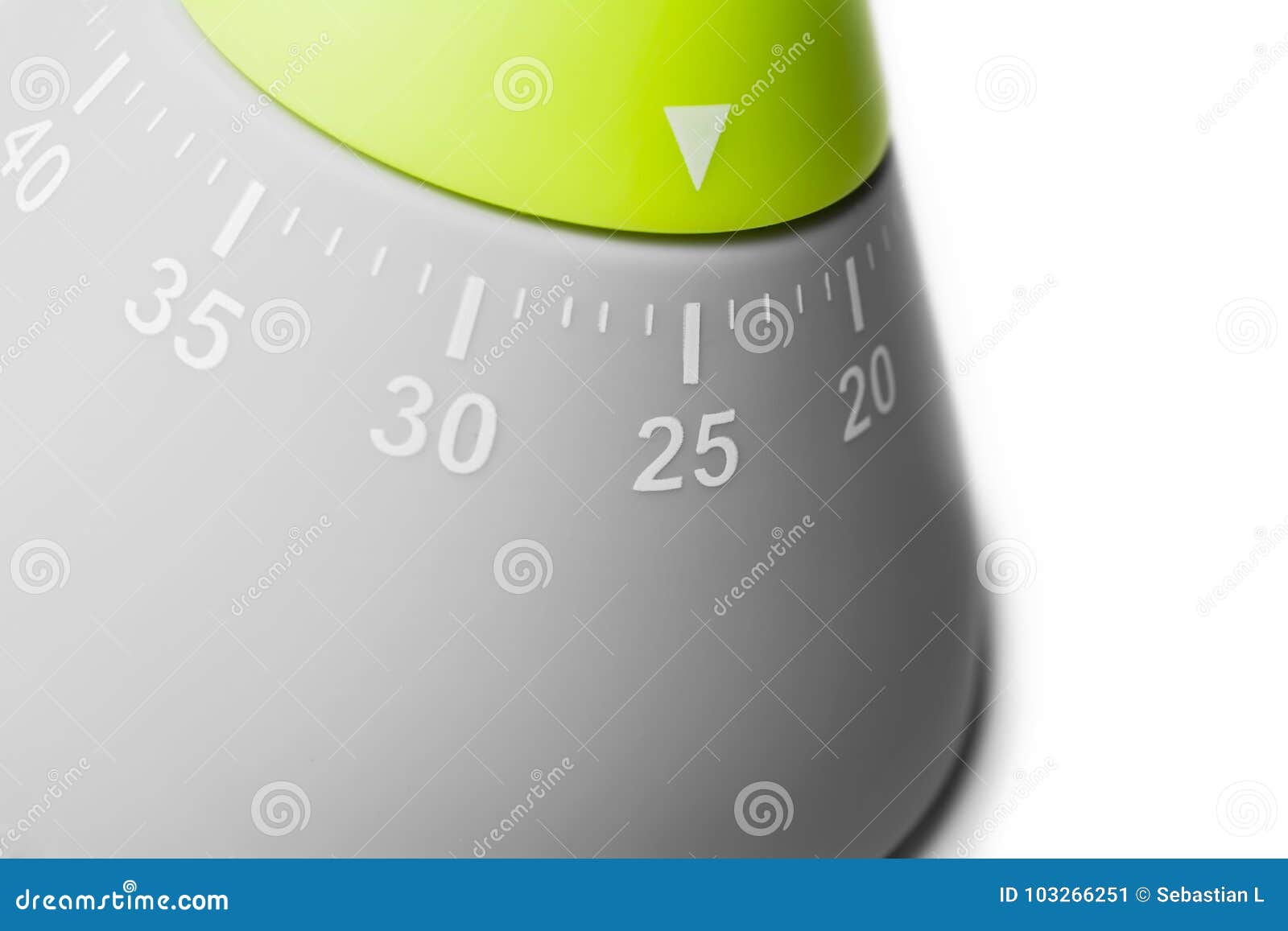 25 Minutes - Analog Kitchen Egg Timer Isolated on White Background ...