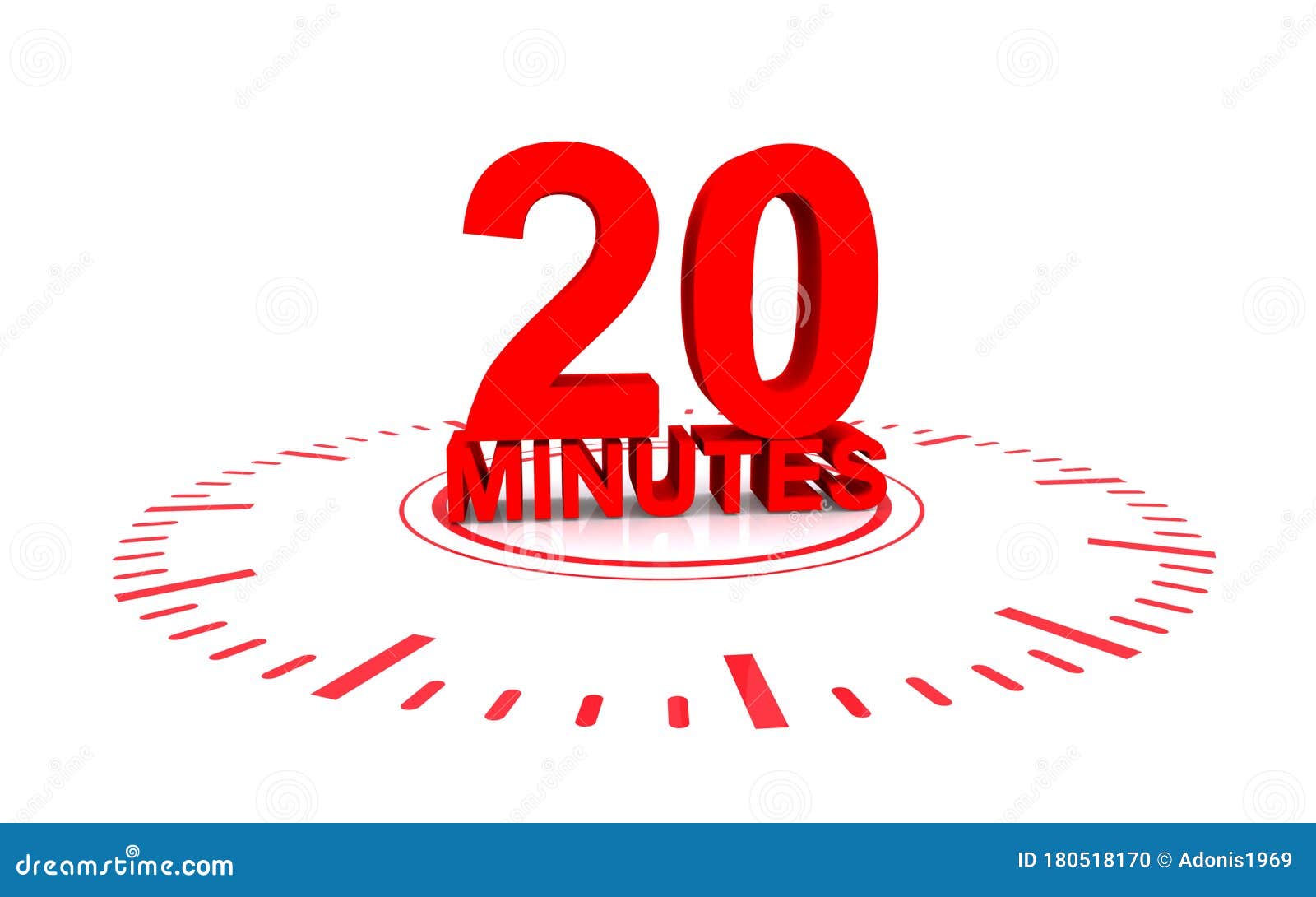 20 minutes on clock dial stock illustration. Illustration of counter ...