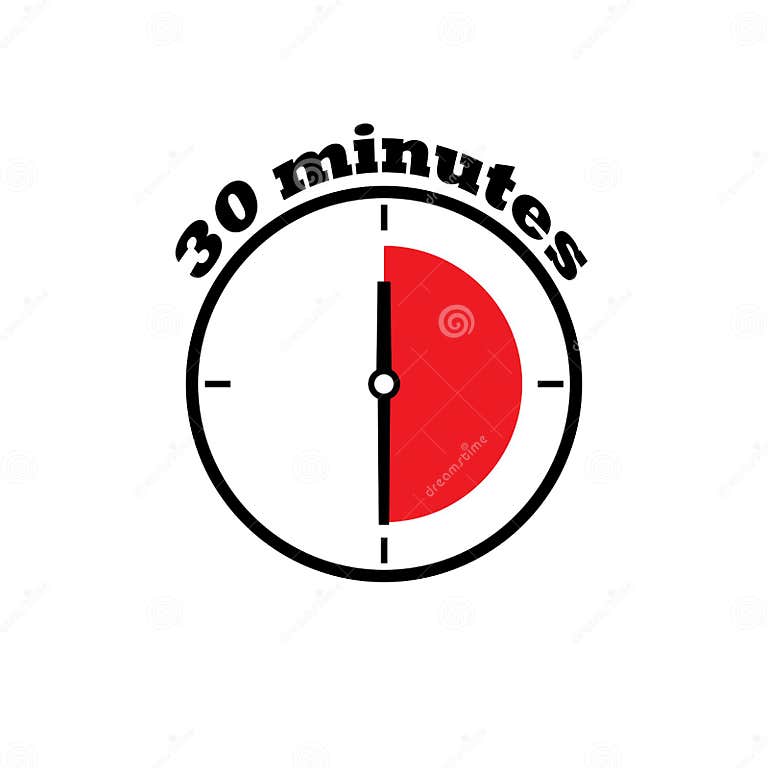 30 minutes clock dial stock vector. Illustration of clock - 97893974