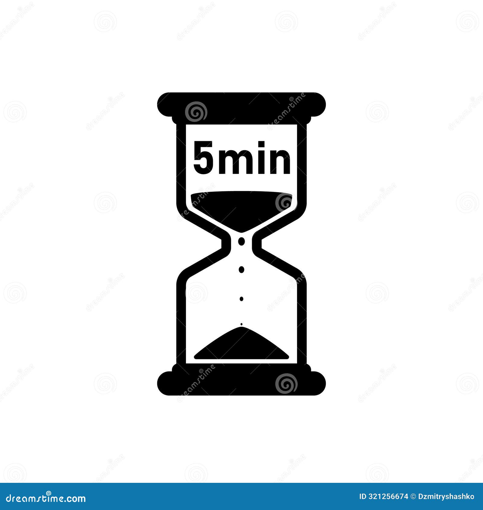 5 Minutes Countdown Sand Timer Silhouette Icon. Clipart Image Vector ... 5 Minutes Countdown Sand Timer Silhouette Icon. Clipart Image Vector ...