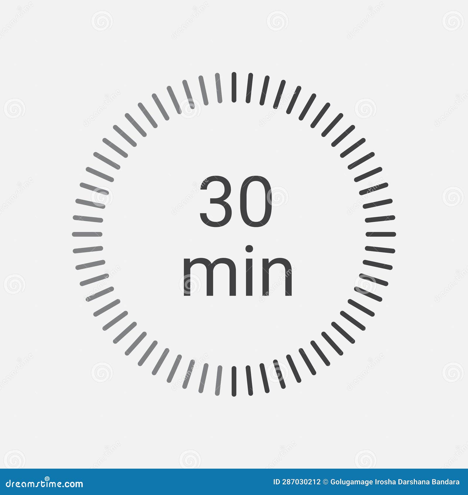 30 Minutes Digital Timer Stopwatch Icon Vector for Graphic Design ...