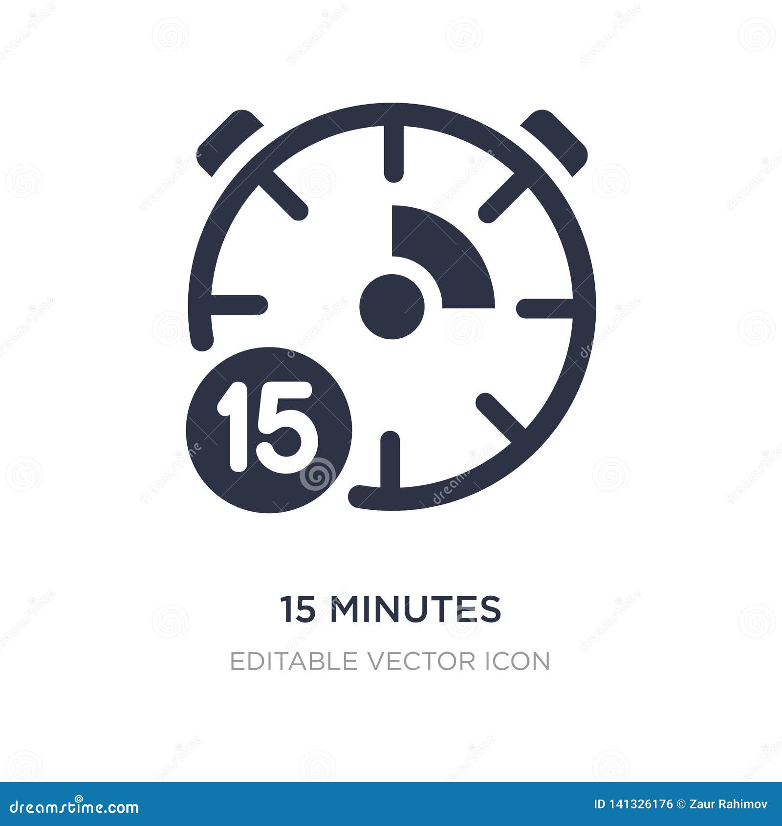 The 56 Minutes Icon Isolated On White Background, Clock And Watch ...