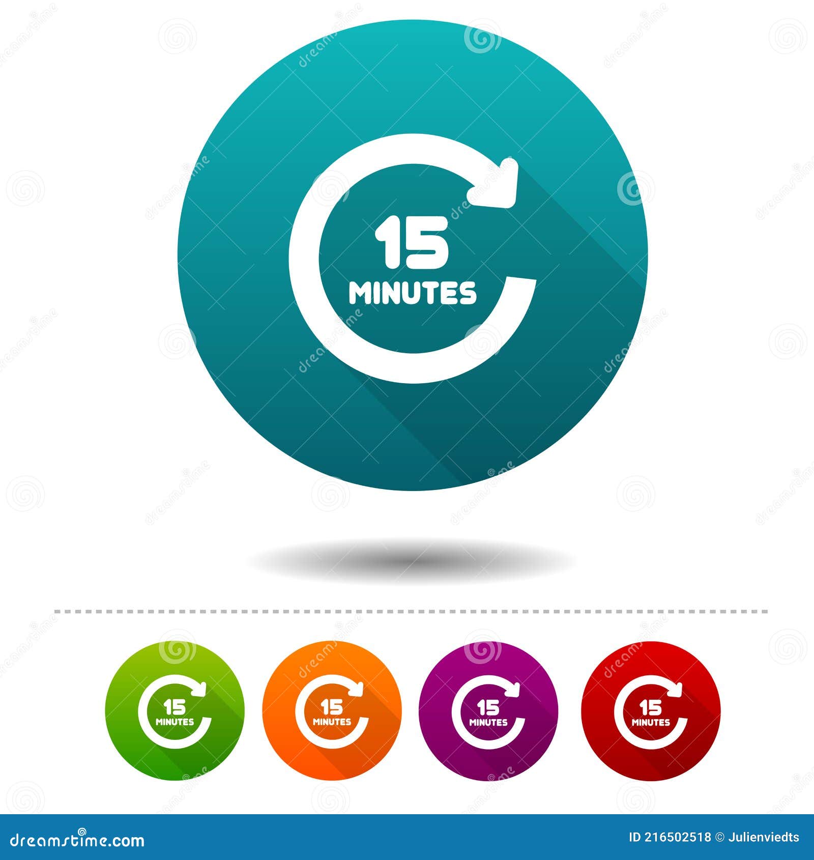 5 Minutes Rotation Icon. Timer Symbol Sign. Web Button. Vector ...