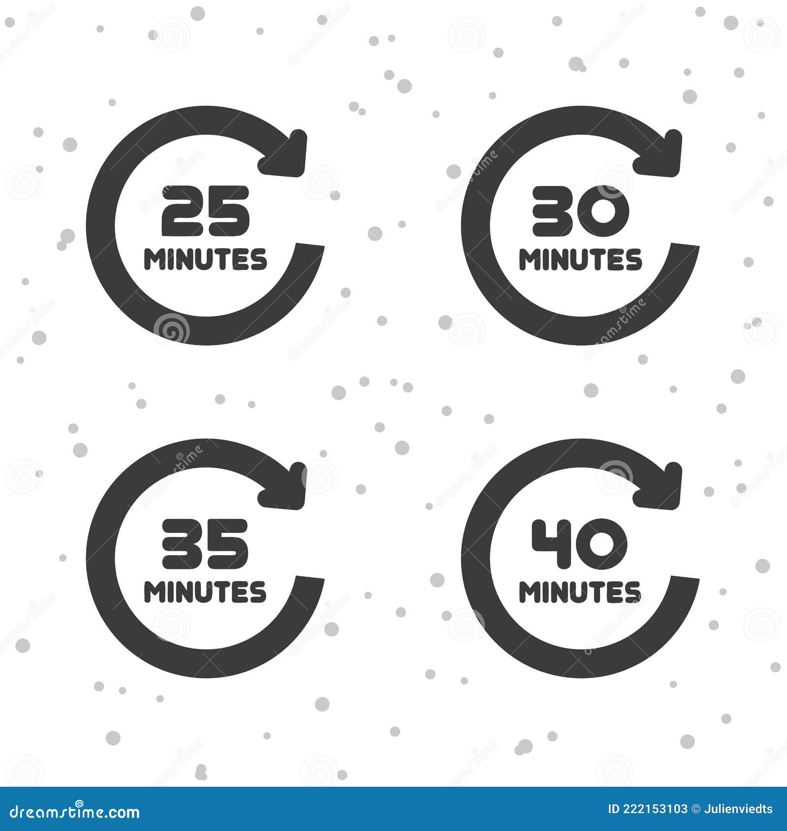 5 Minutes Rotation Icon. Timer Symbol Sign. Web Button Royalty-Free ...