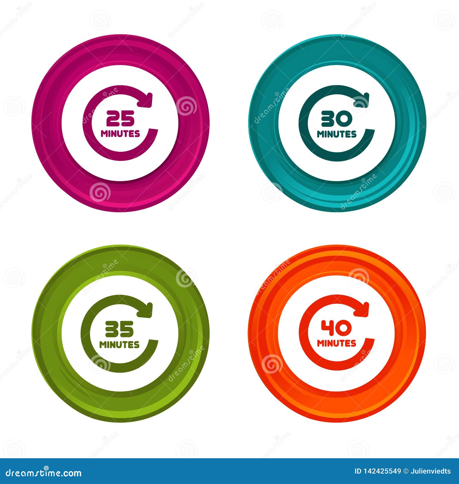 Colorful Timers Set Vector Illustration | CartoonDealer.com #59526560