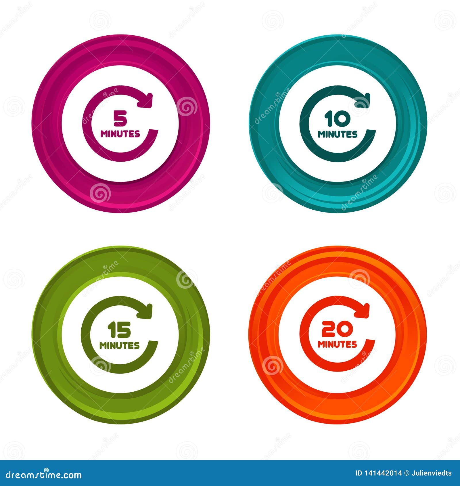 Colorful Timers Set Vector Illustration | CartoonDealer.com #59526560