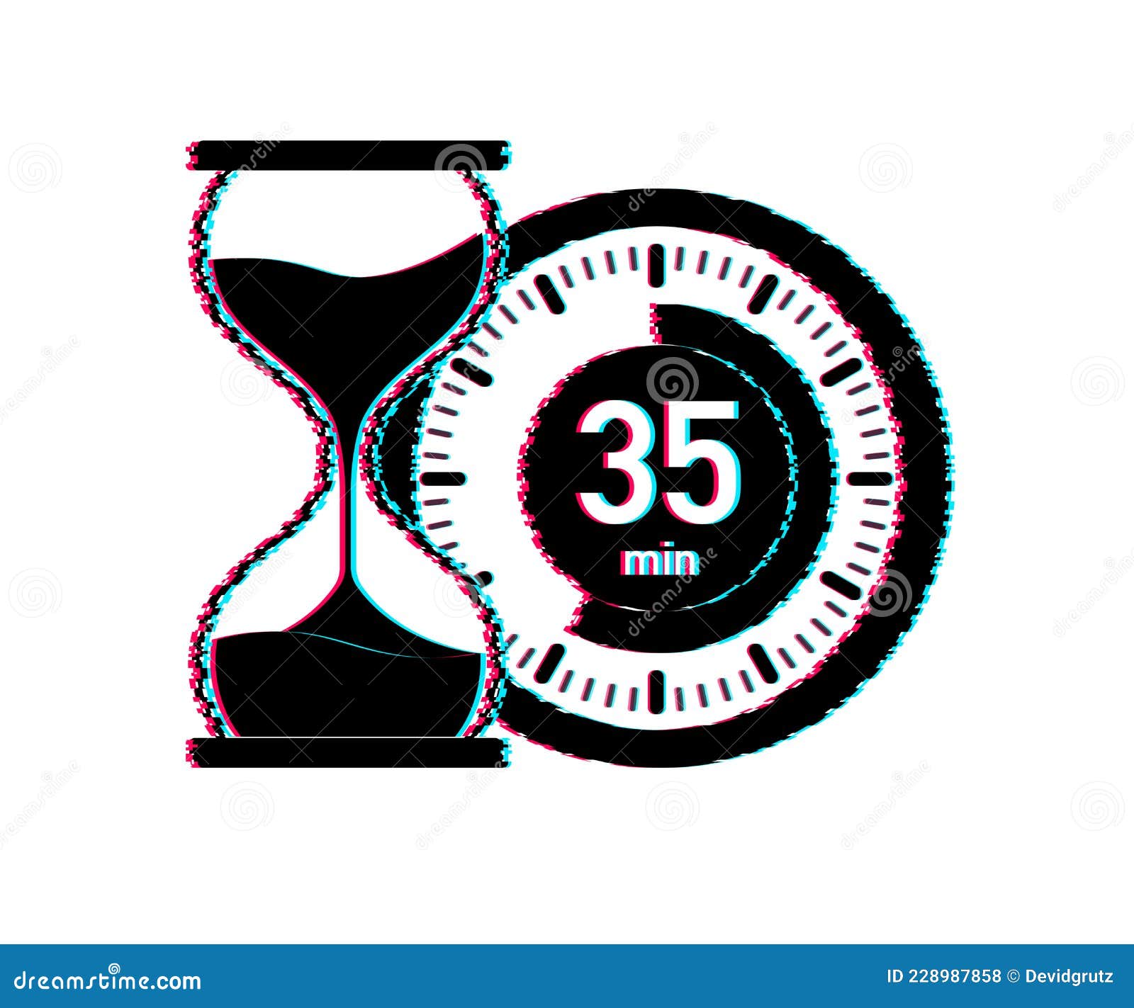 The 35 Minutes, Stopwatch Vector Glitch Icon. Stopwatch Icon in Flat ...