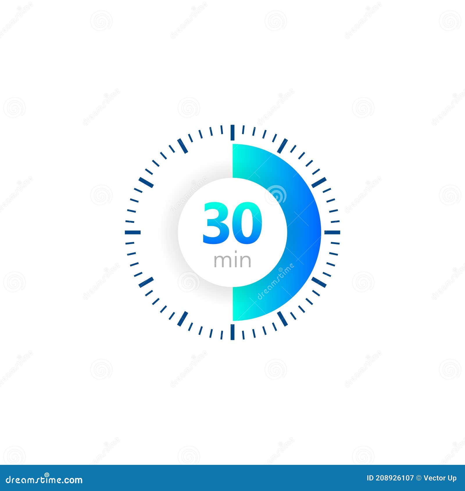 The 30 Minutes, Stopwatch Vector Icon, Digital Timer. Clock and Watch ...