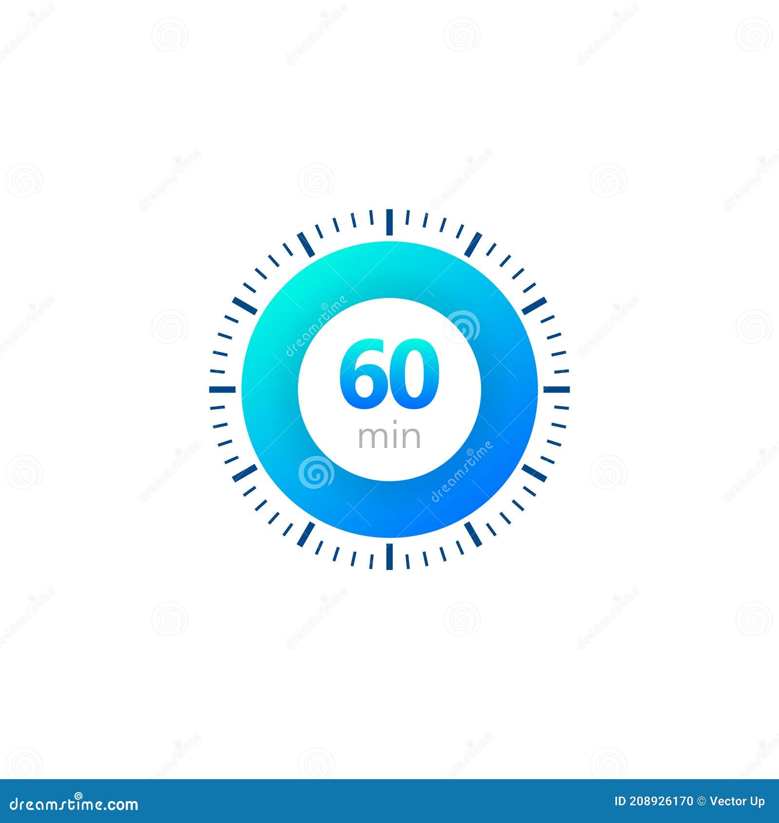 The 60 Minutes, Stopwatch Vector Icon, Digital Timer. Clock and Watch ...