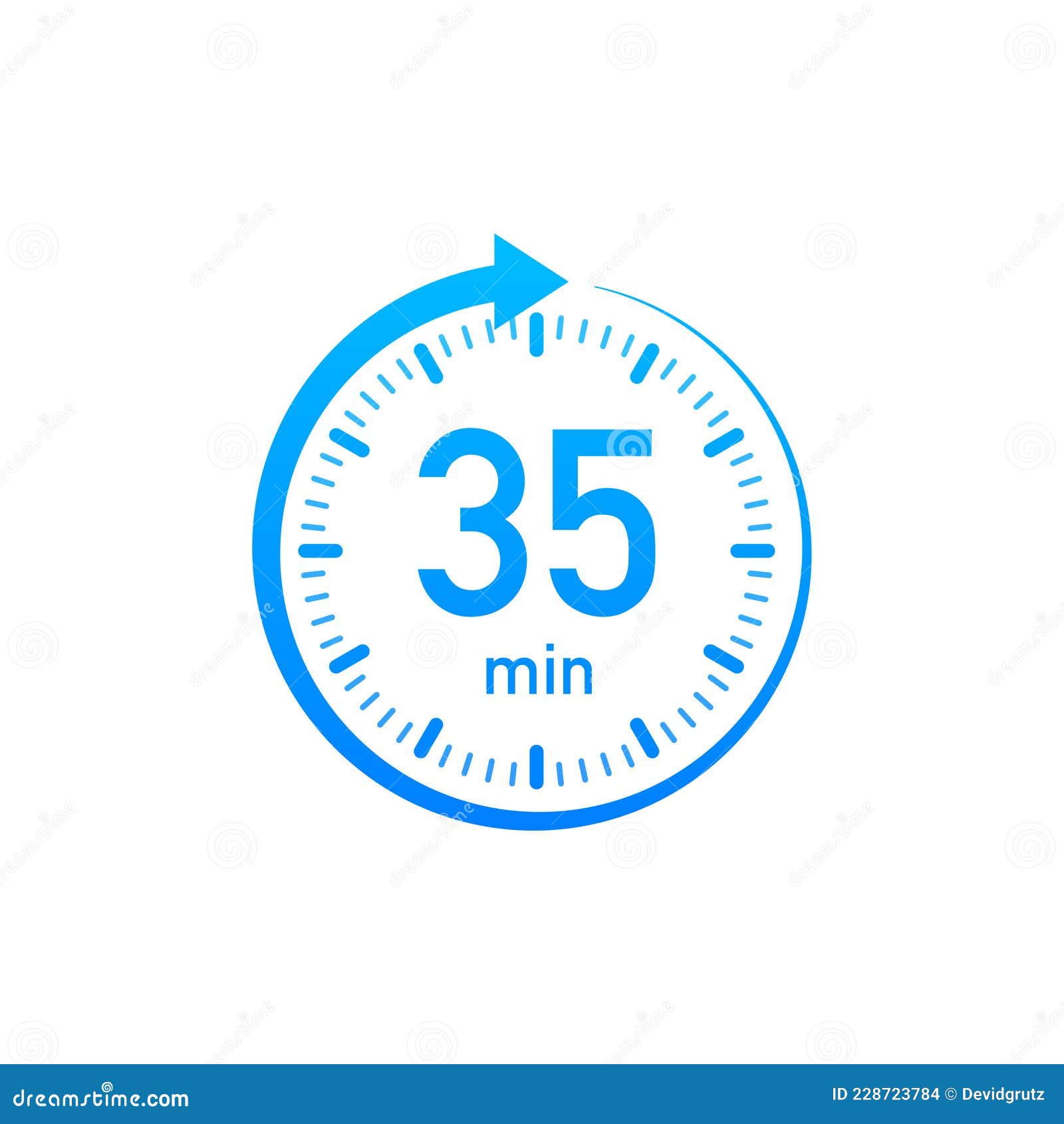 The 35 Minutes, Stopwatch Vector Icon. Stopwatch Icon in Flat Style ...