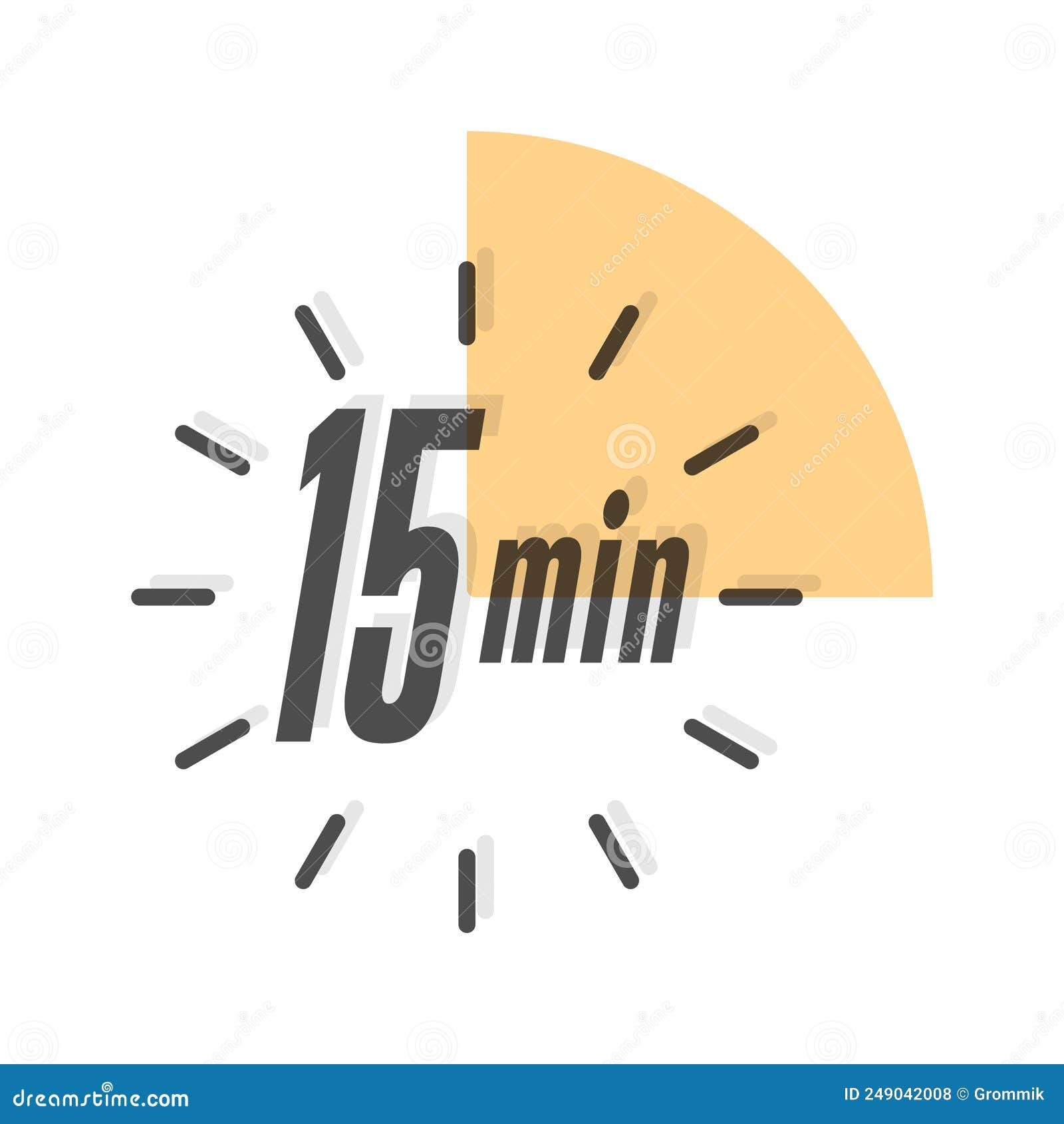 15 Minutes. Timer, Clock, or Stopwatch Icon Stock Vector - Illustration ...