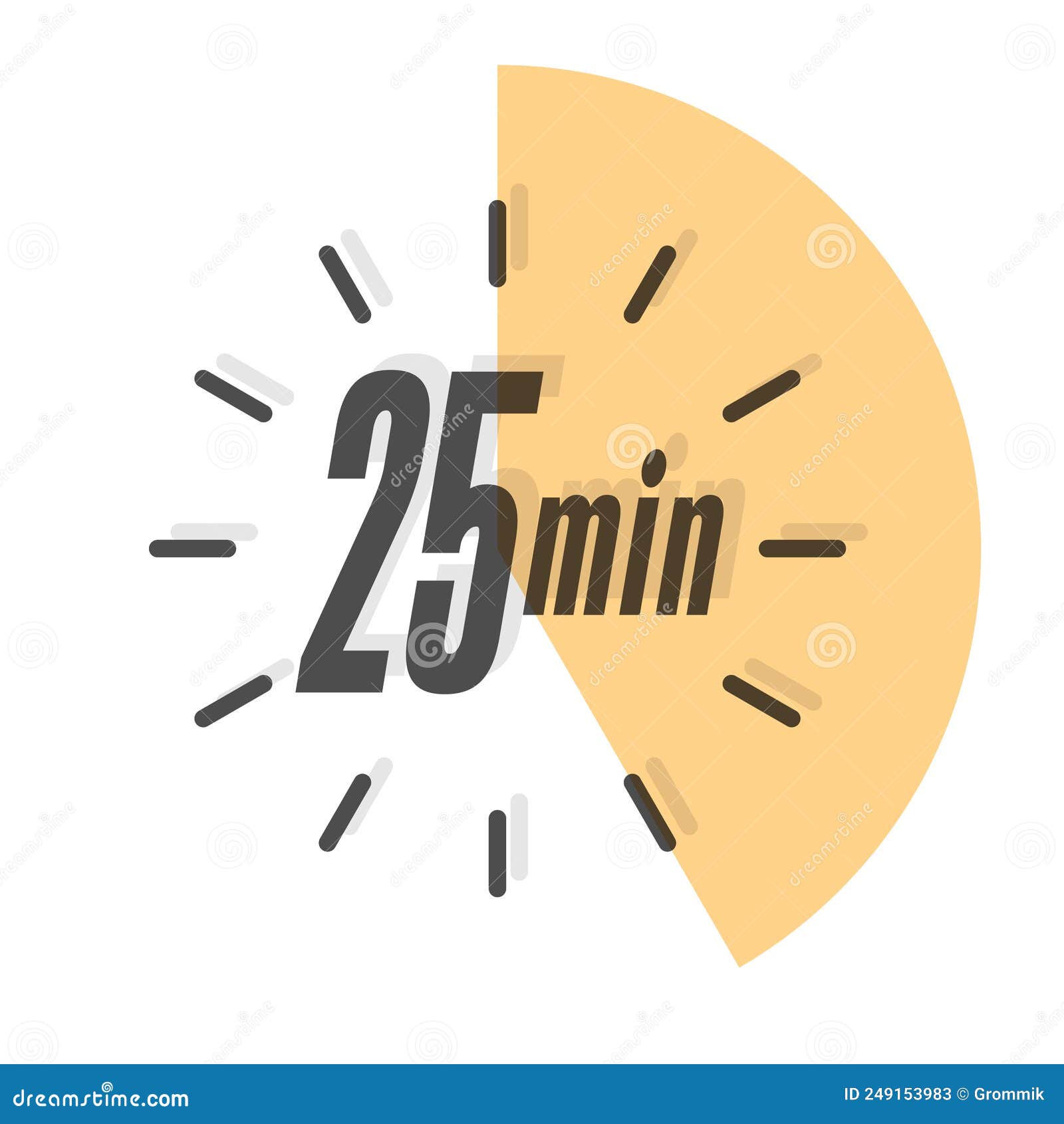 25 Minutes. Timer, Clock, or Stopwatch Icon Stock Vector - Illustration ...