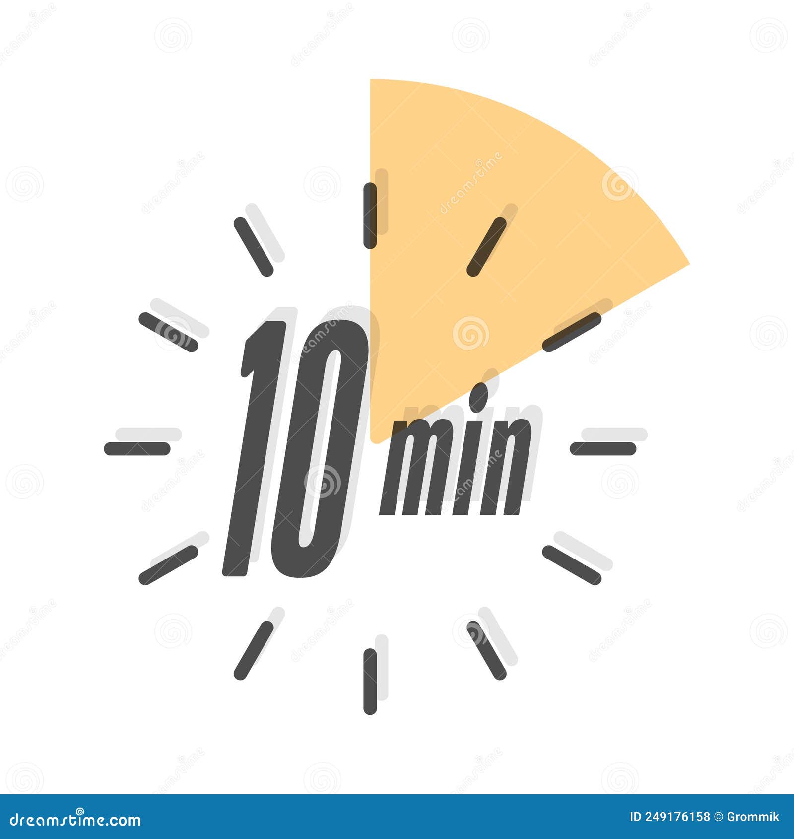 10 Minutes. Timer, Clock, or Stopwatch Icon Stock Vector - Illustration ...