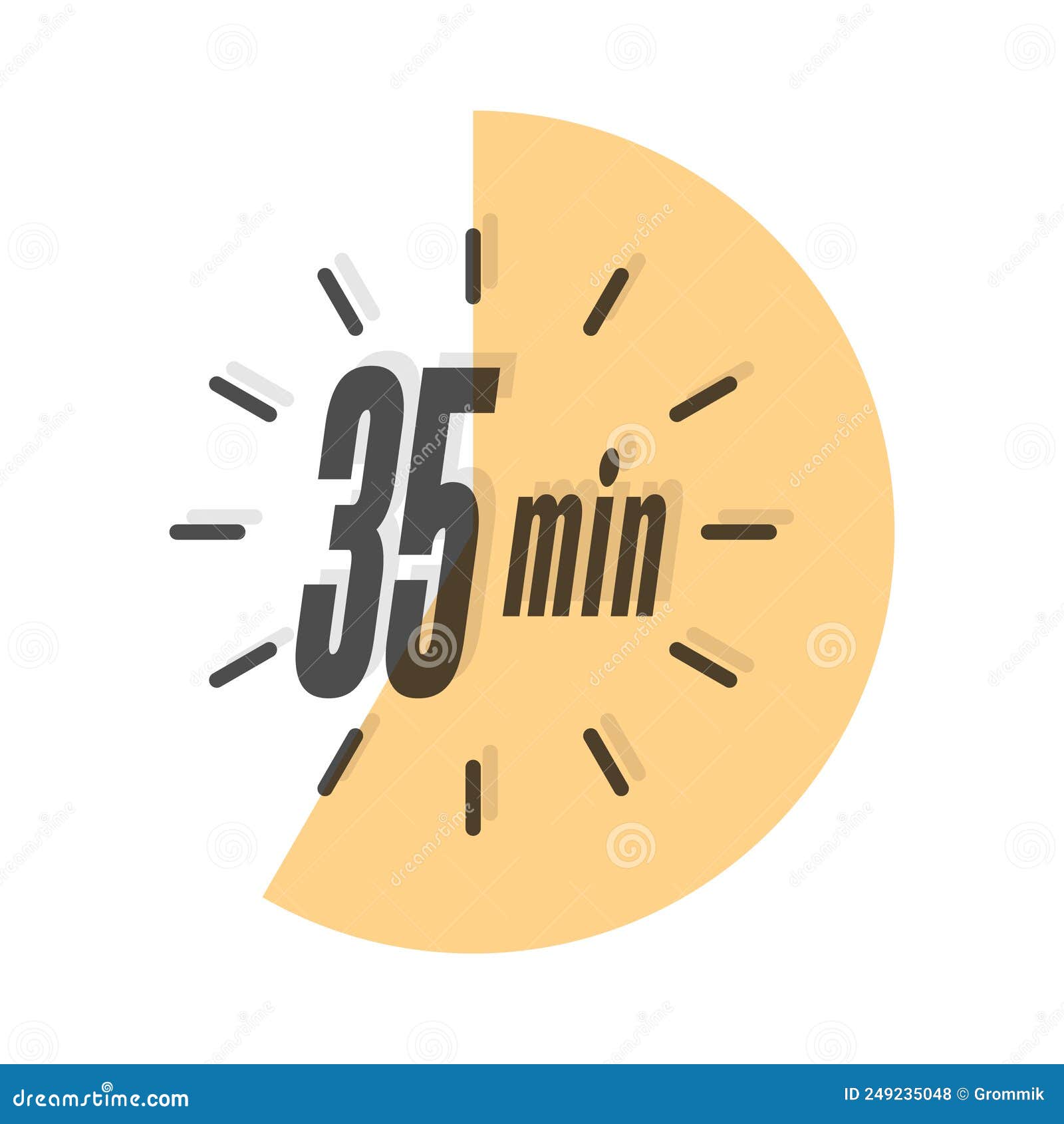 35 Minutes. Timer, Clock, or Stopwatch Icon Stock Vector - Illustration ...