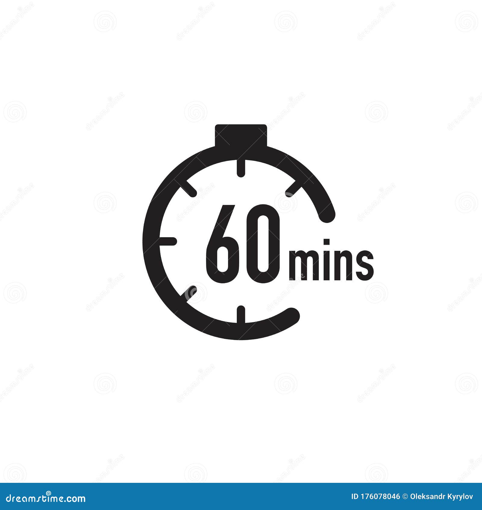 60 Minutes Timer, Stopwatch or Countdown Icon. Time Measure. Chronometr ... 60 Minutes Timer, Stopwatch or Countdown Icon. Time Measure. Chronometr ...