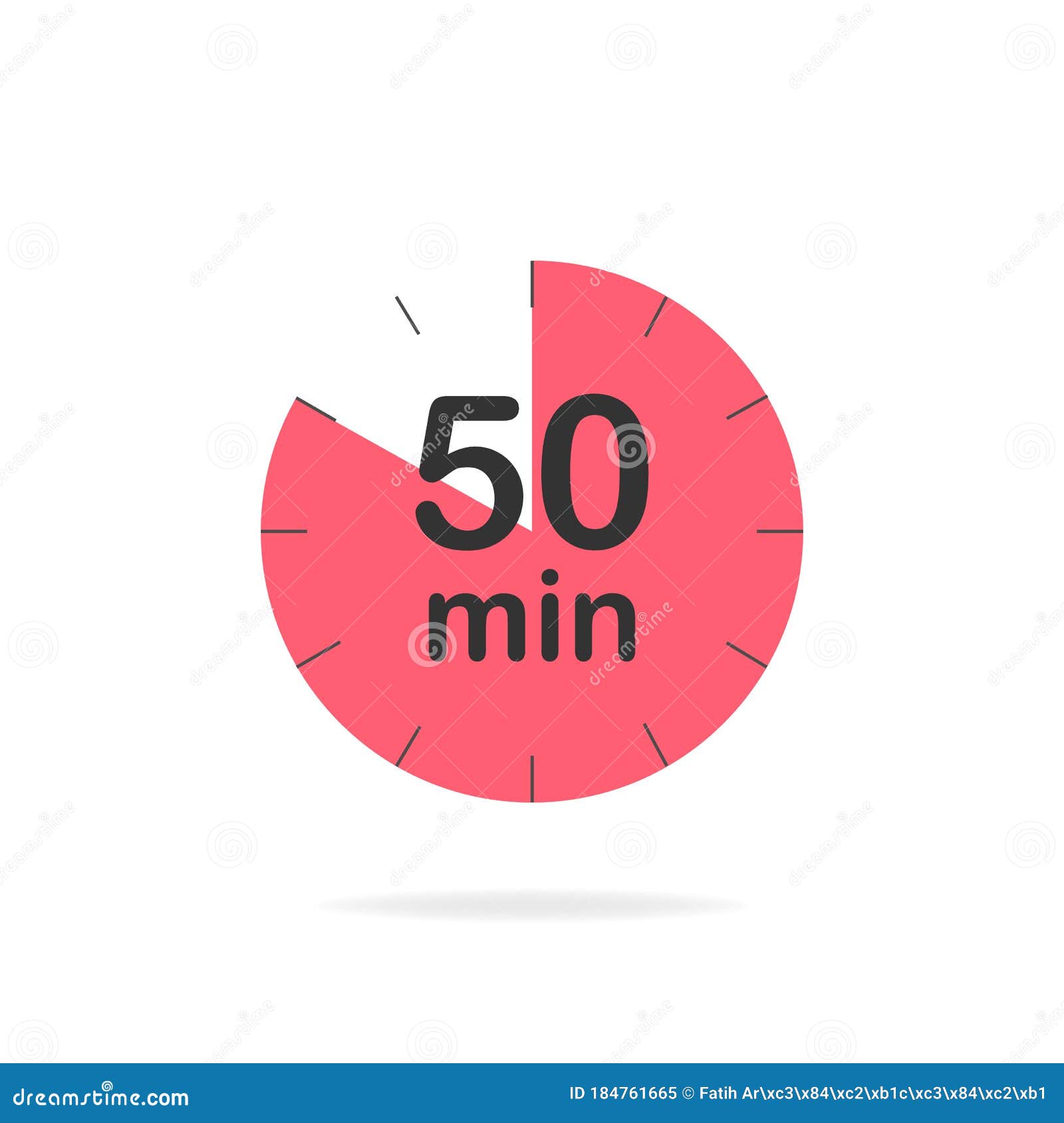 50 Minutes Timer. Stopwatch Symbol in Flat Style. Editable Isolated ... 50 Minutes Timer. Stopwatch Symbol in Flat Style. Editable Isolated ...