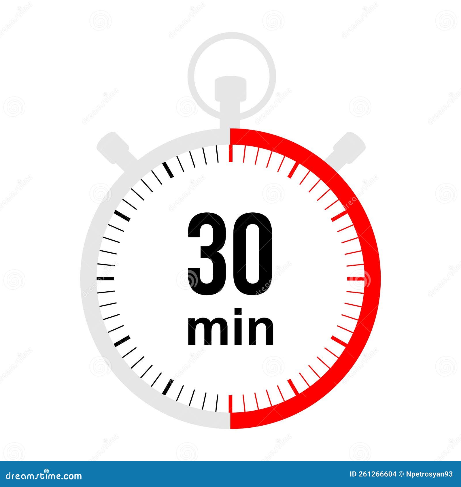 30 Minutes Timer. Stopwatch Symbol in Flat Style Stock Vector ... 30 Minutes Timer. Stopwatch Symbol in Flat Style Stock Vector ...