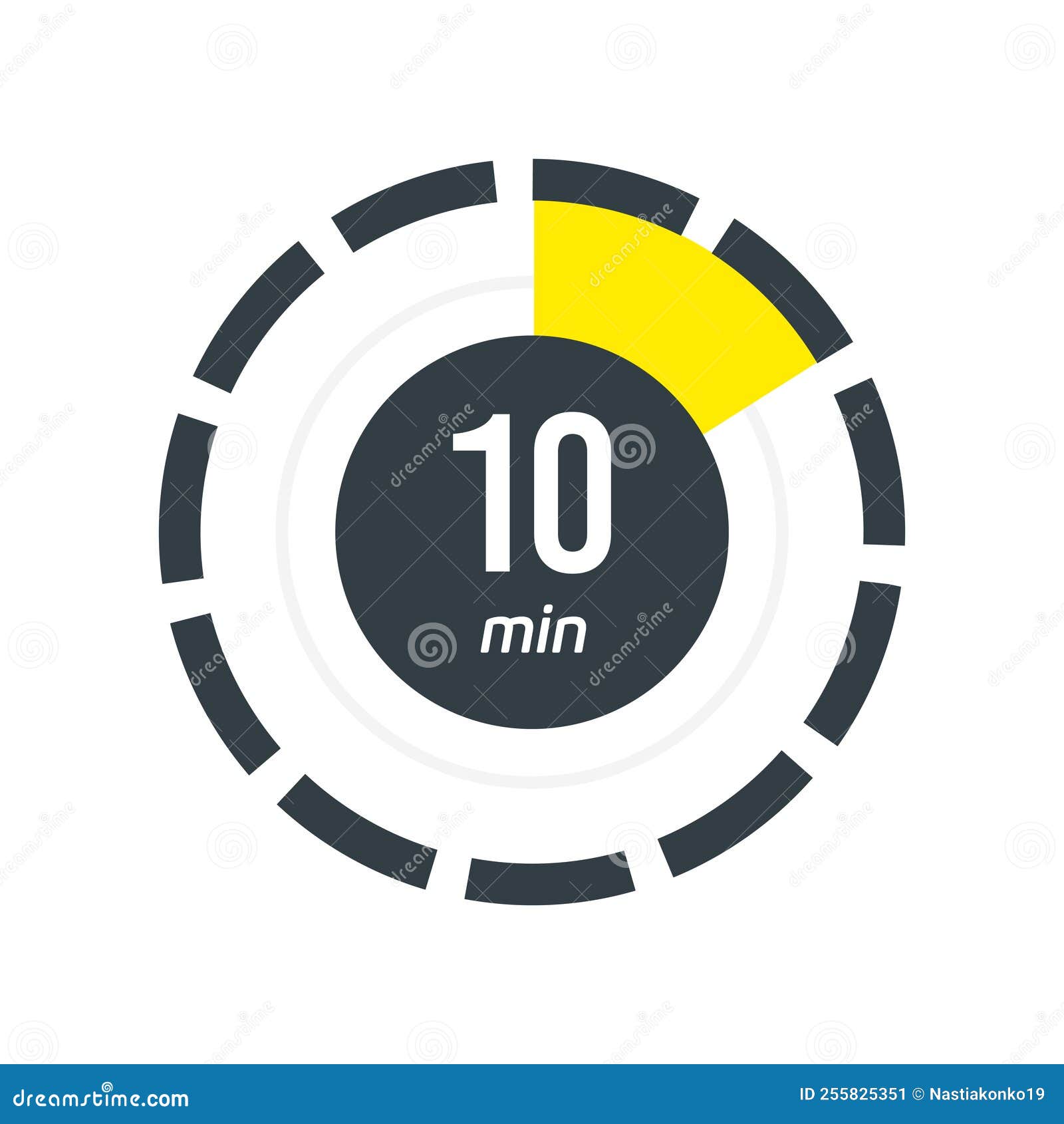 10 Minutes Timer. Stopwatch Symbol in Flat Style. Vector Illustration ... 10 Minutes Timer. Stopwatch Symbol in Flat Style. Vector Illustration ...