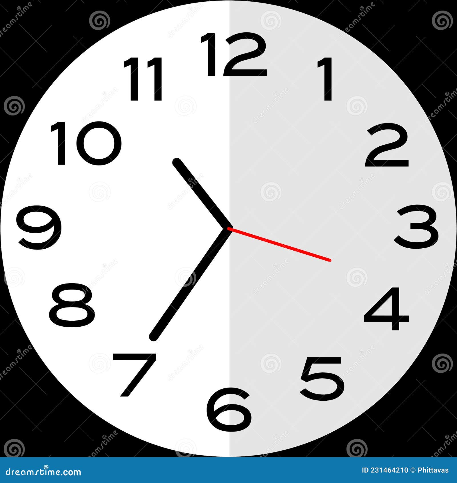 25 Minutes To 11 O`clock Analog Clock Icon Stock Illustration ... 25 Minutes To 11 O`clock Analog Clock Icon Stock Illustration ...
